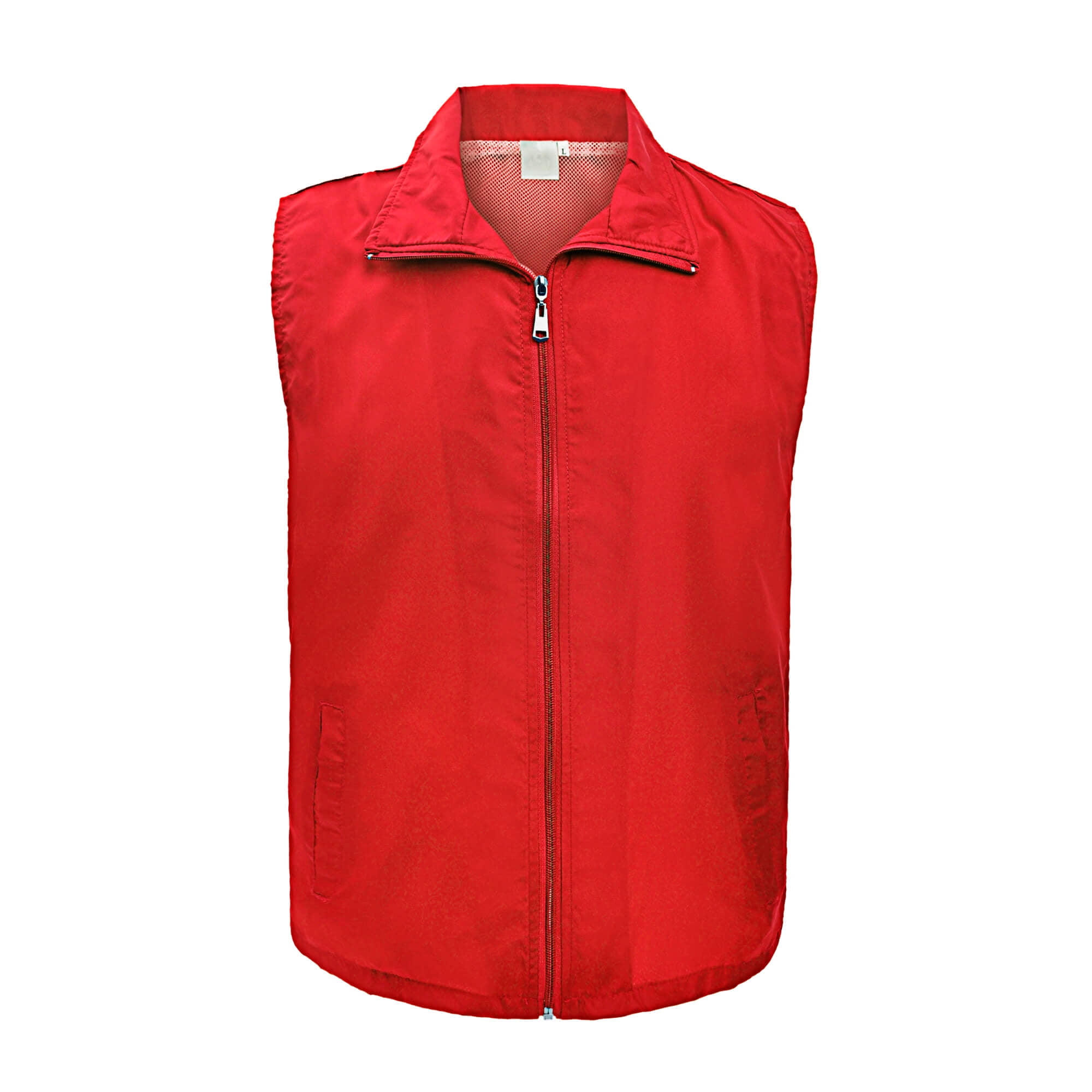 Toptie Supermarket Volunteer Activity Vest Full Zipper Uniform Vest-Red ...