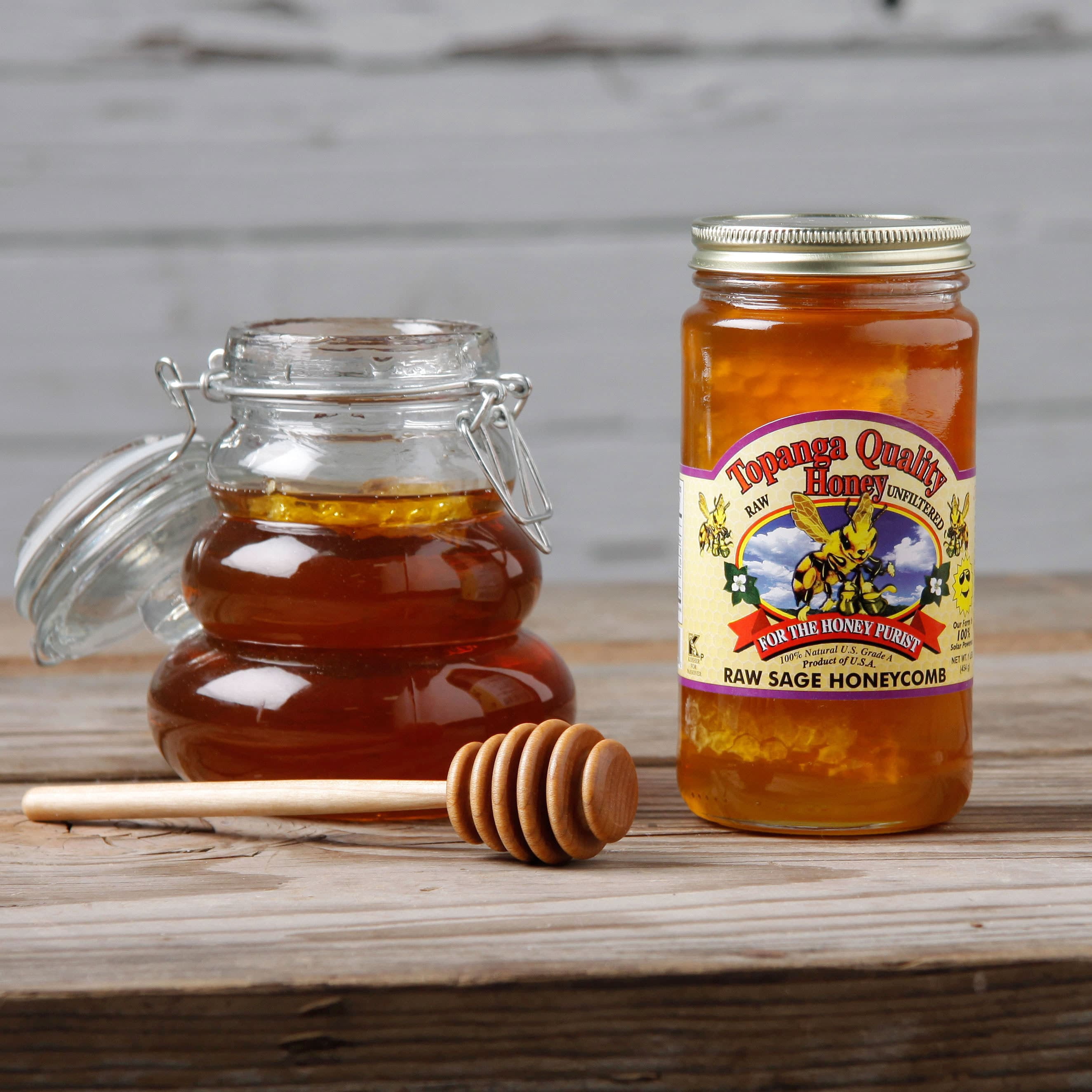Topanga Quality Raw Sage Honey and Honeycomb (Set of 2) - Walmart.com