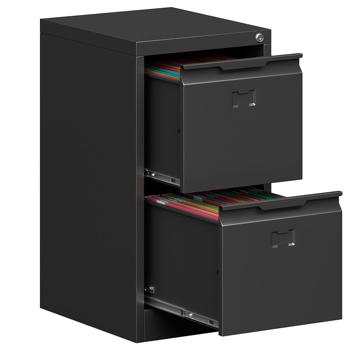 Topass 2-Drawer Locking Metal File Cabinet, Home Office Storage, A4 ...