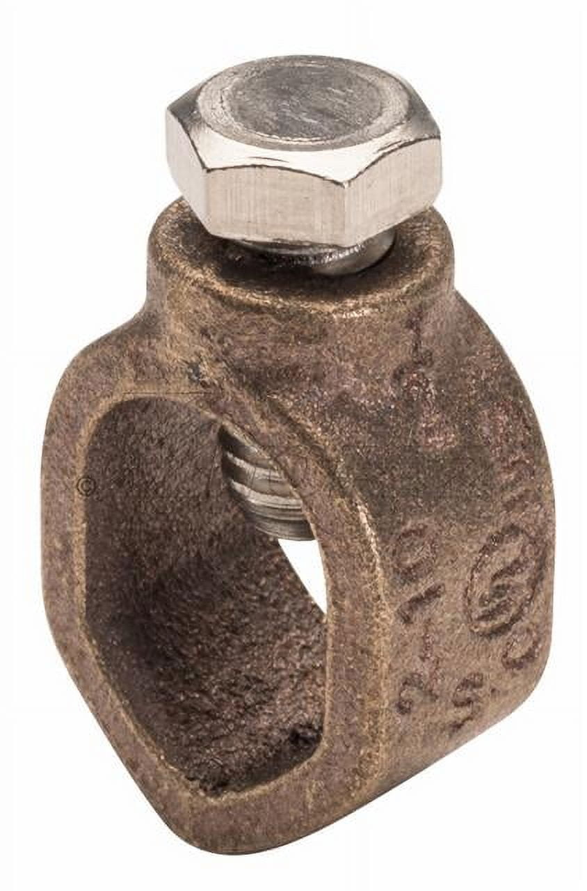 Topaz 412 Ground Rod Clamp, Bronze, 5/8", 10 to 2AWG - Walmart.com