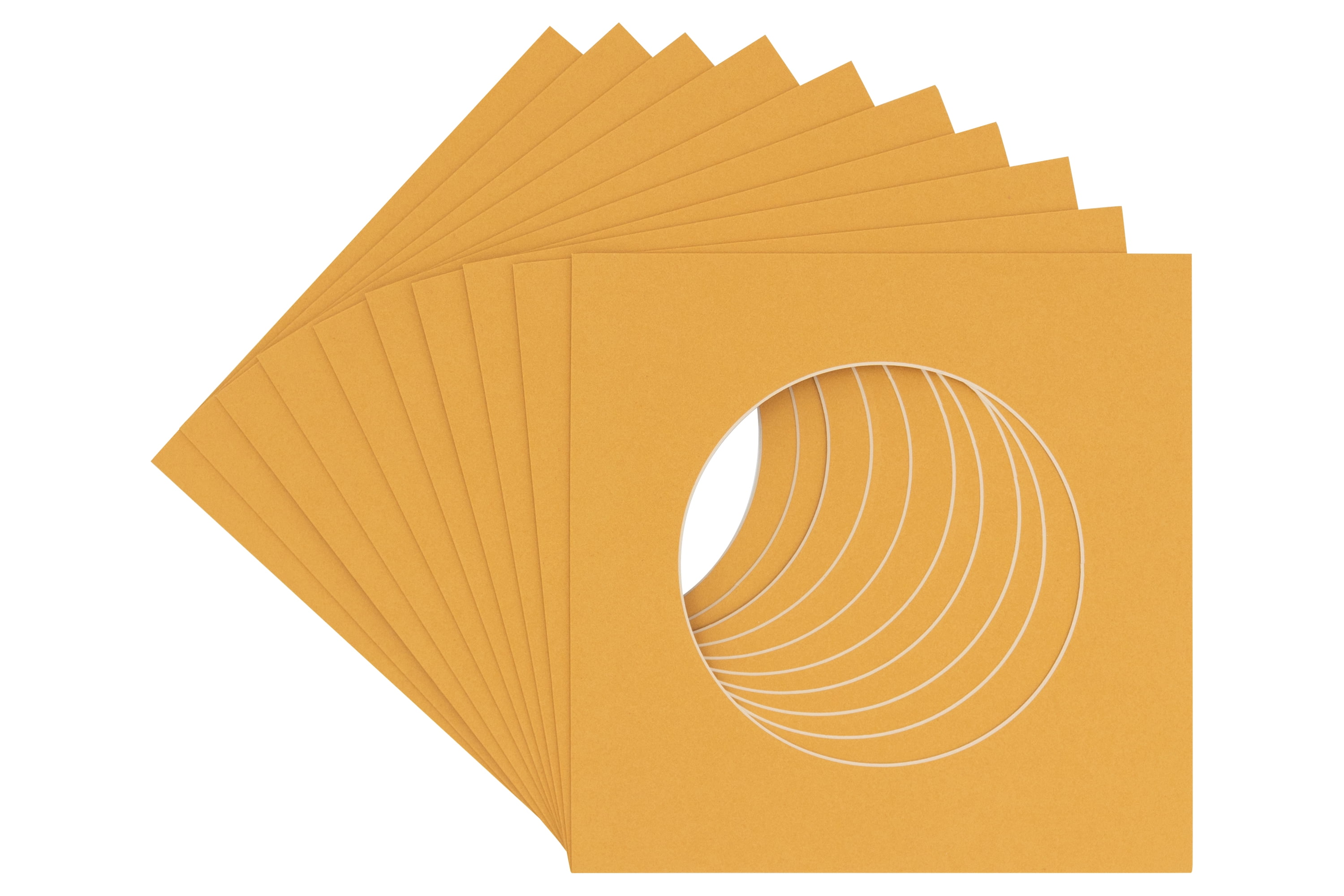 Topaz Acid Free 7x7 Cirlce Picture Frame Mat with White Core Bevel Cut ...