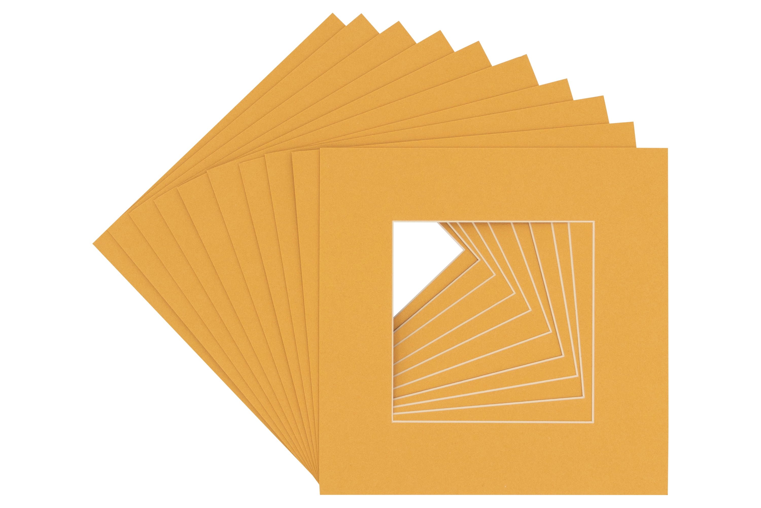 Topaz Acid Free 7x7 Square Picture Frame Mat with White Core Bevel Cut ...