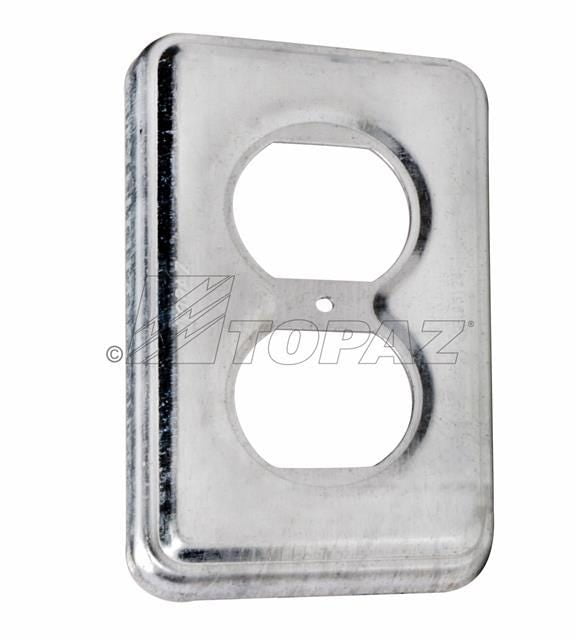 Topaz C1151 Box Cover - Drawn Handy 4 Galvanized Steel Rectangular 4" x ...