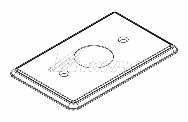 Topaz Box Cover C1155 - Drawn Handy, Pre-Galvanized Steel - 4" x 2 ...
