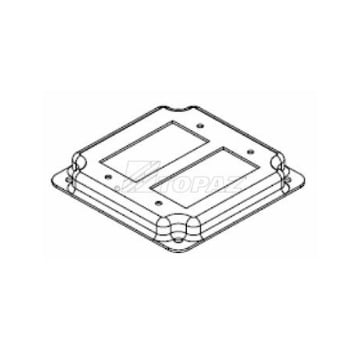 Topaz C2240 4S Industrial Box Cover 4" (2) GFI Galvanized Steel Square ...
