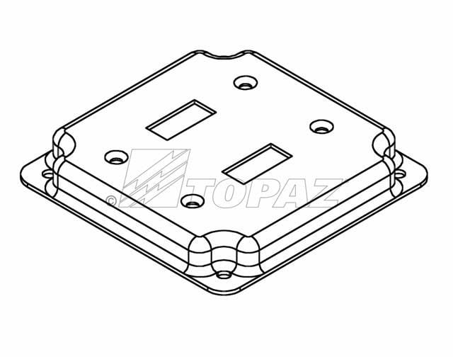 Topaz 4 Industrial Covers Toggle Switch Plate C2245 - Industrial Steel ...