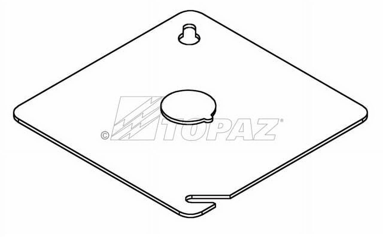 Topaz C7517 Box Cover - 4 Galvanized Steel Square 4" - Walmart.com