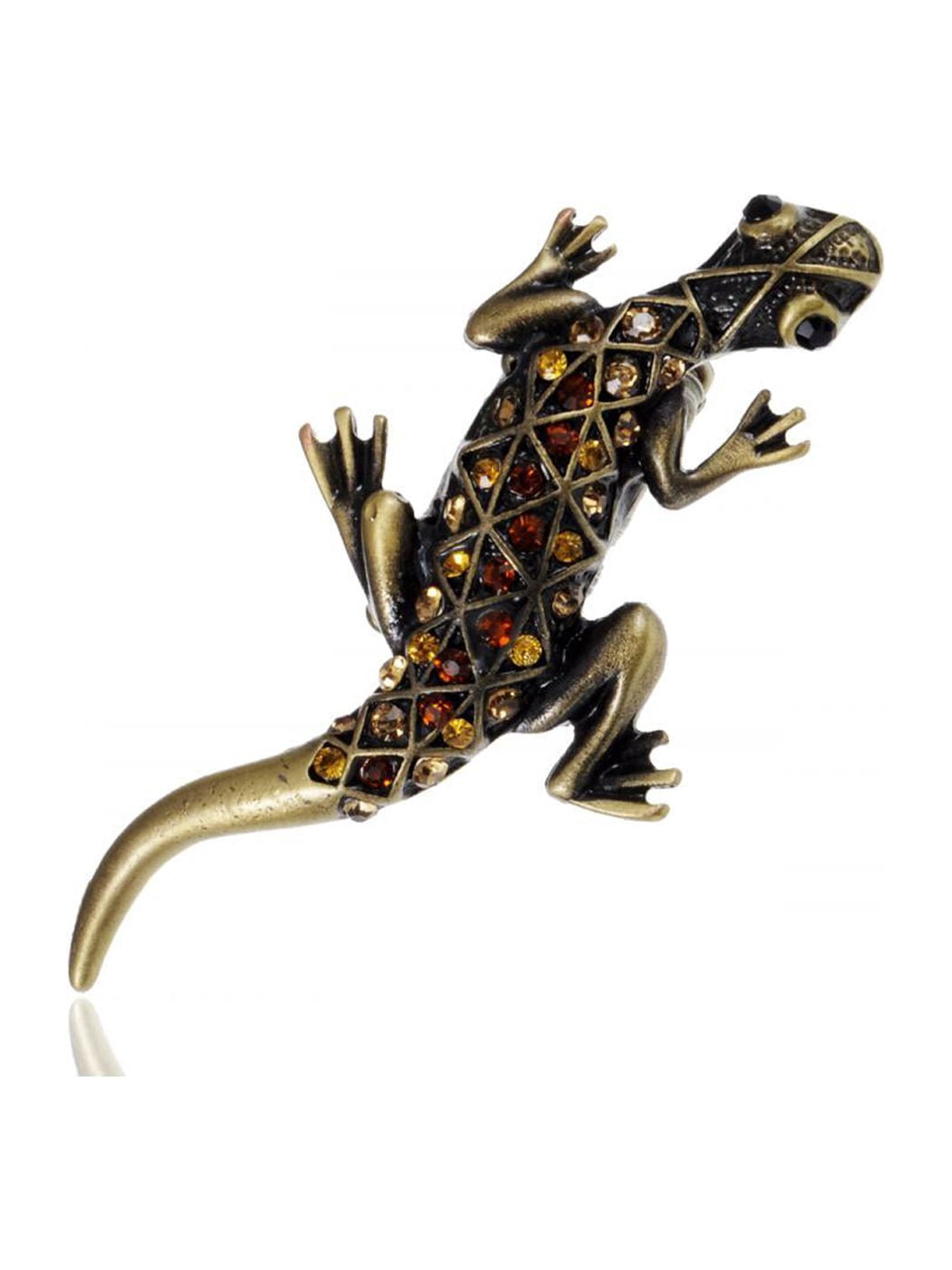 Topaz Crystal Rhinestone Southwest Gecko Lizard Adjustable Costume ...