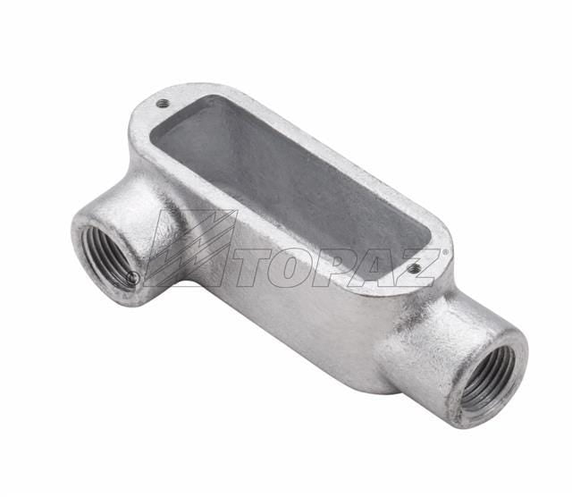Topaz LR6M LR Type Conduit Body, Malleable Iron, Wall Mount, Hub Size-2 ...