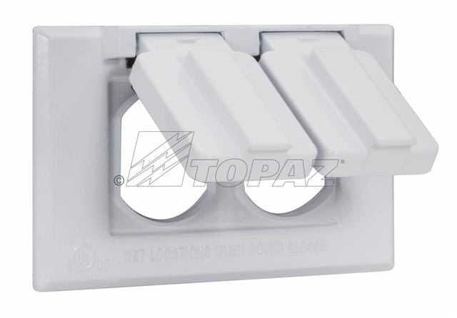 Topaz WCH1DUPW Duplex Cover, Die Cast Aluminum, Rectangle, White ...