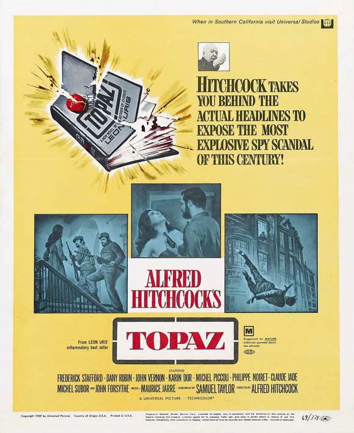 Topaz - movie POSTER (Style E) (11" x 17") (1969) - Walmart.com