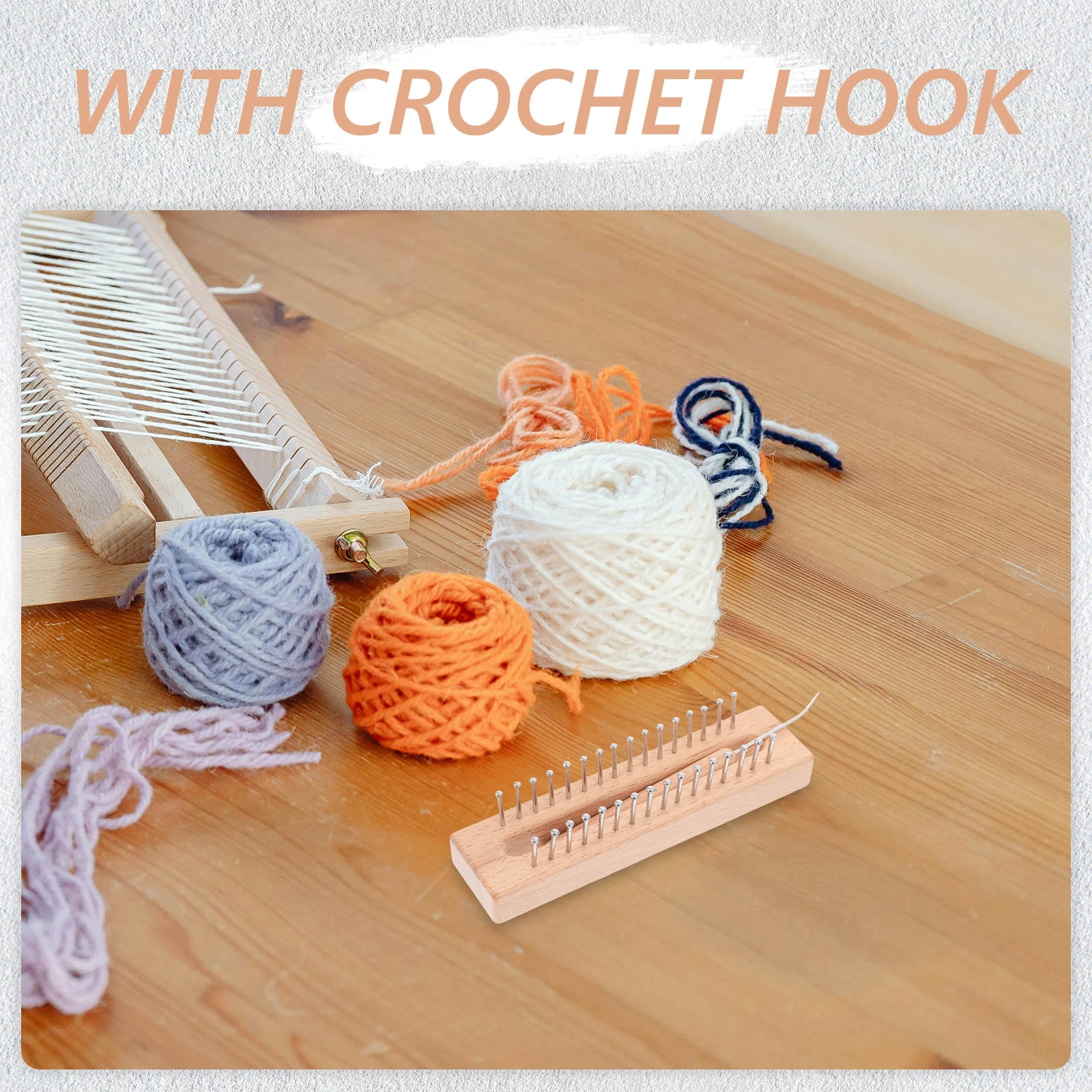 Topbathy 1 Set Knitting Loom DIY Design Wooden Scarf Loom Kit for ...