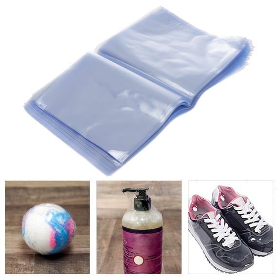 Topbathy 1 Set PVC Shrink Wrap Bags for Soaps Bath Gift Baskets Food ...