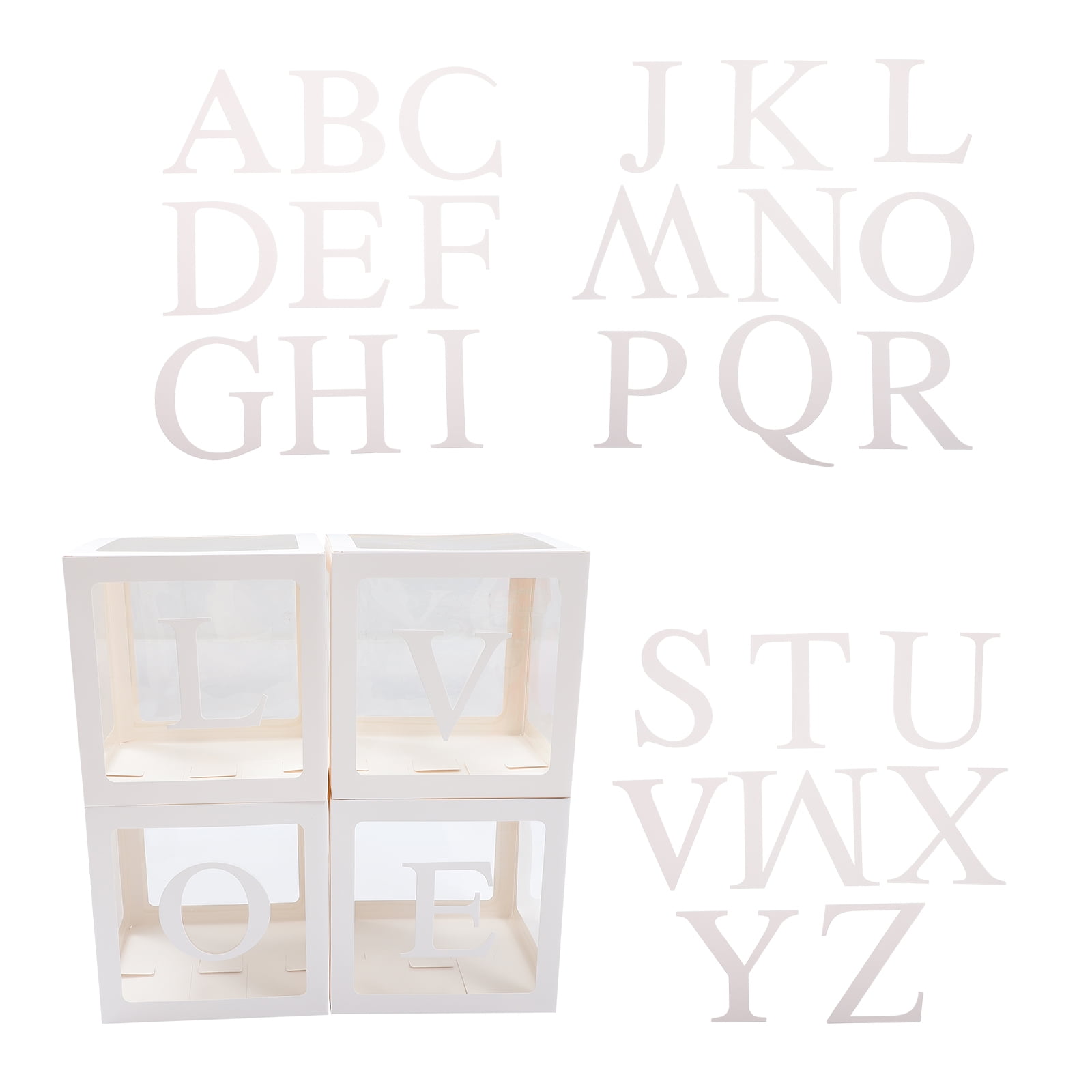 Topbathy 1 Set of Balloon Cases with Clear Window White Paper Storage ...