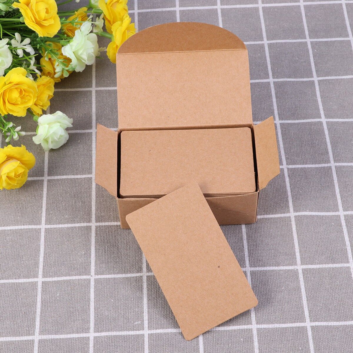 Topbathy 100Pcs Chocolate Kraft Paper Message Cards for DIY Projects ...