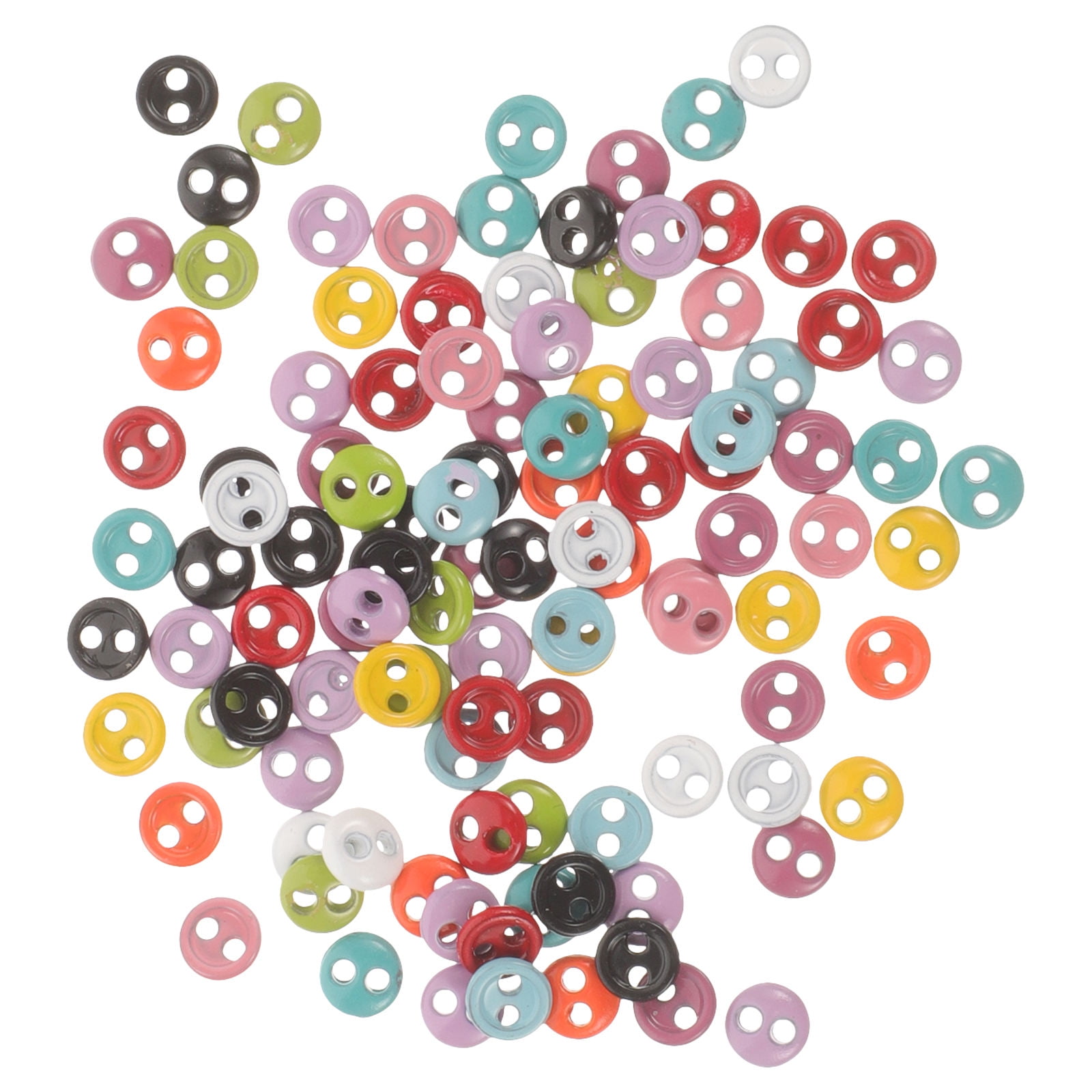 Topbathy 100Pcs Colored Tiny Buttons for DIY Crafts Durable Resin ...