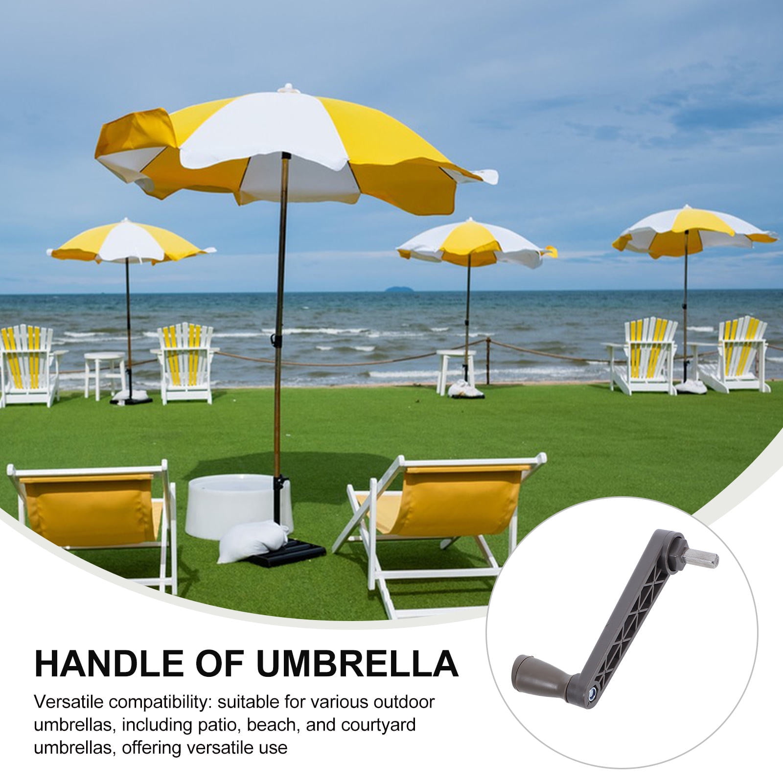 Topbathy 1Pack Dark Grey Plastic Umbrella Shake Handle for Effortless ...