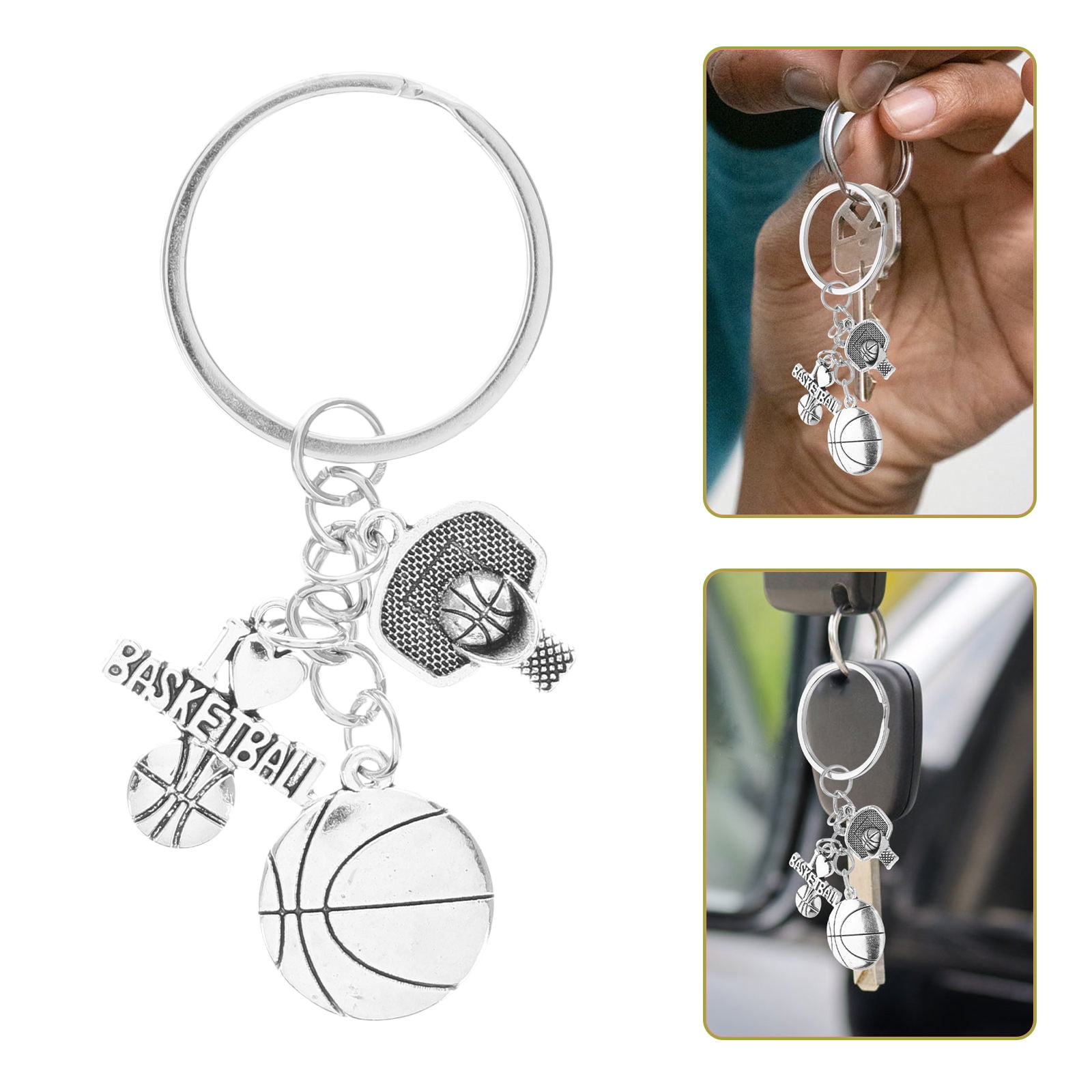 Topbathy 1Set Basketball Shape Keyring Zinc Alloy Daily Use for Men ...