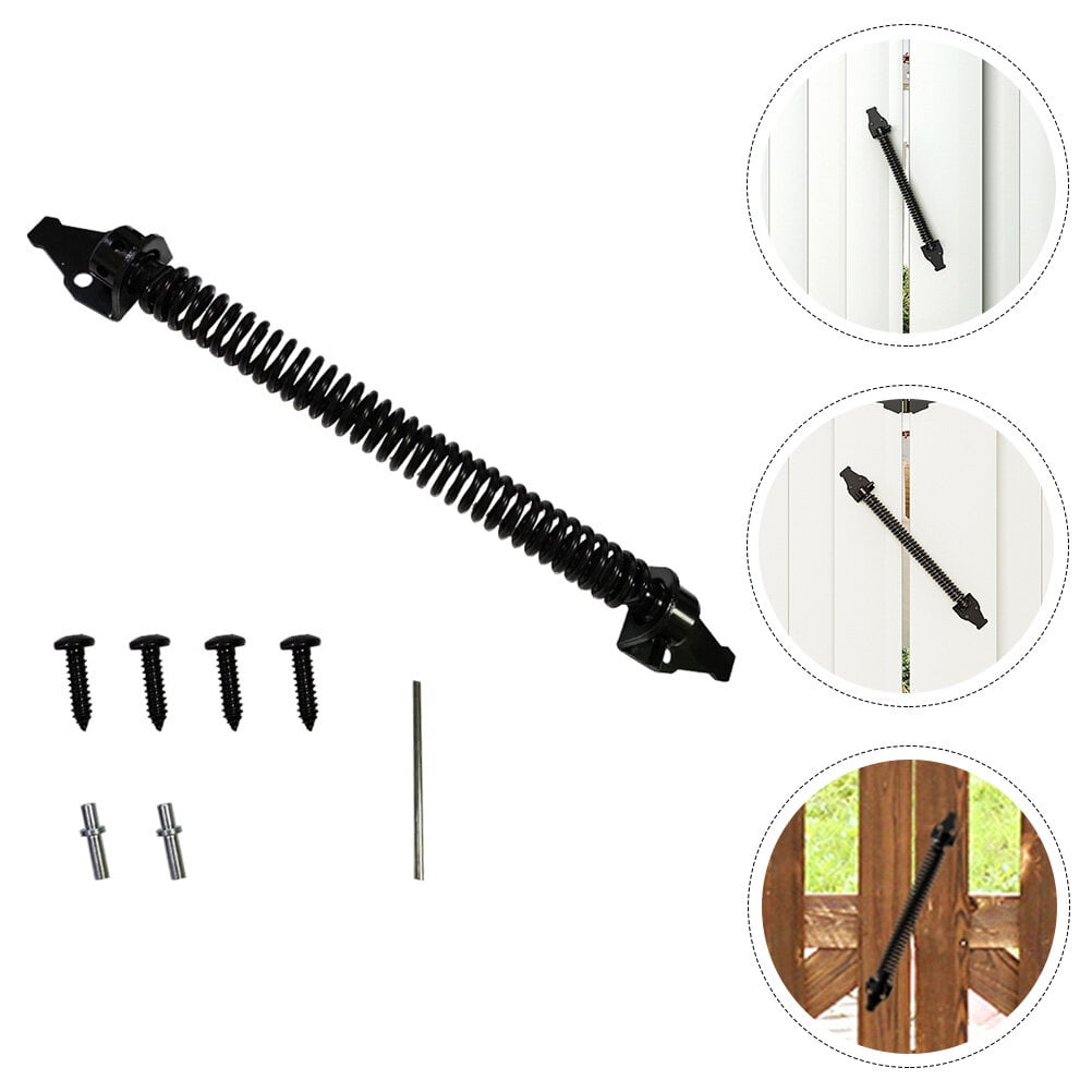 Topbathy 1Set Black Carbon Steel Door Closer for Gates with Locking Pin ...