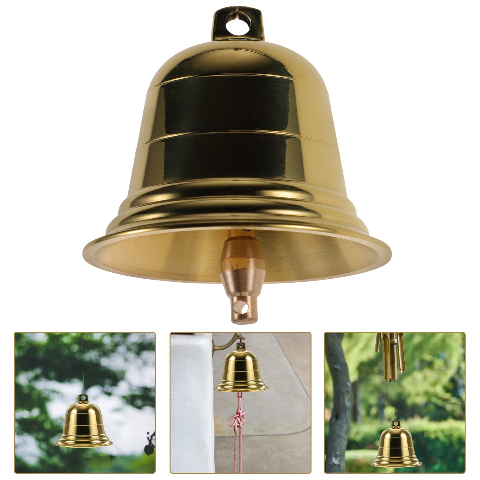 Topbathy Artistic Golden Copper Bell Ornament for Bedroom and Living ...