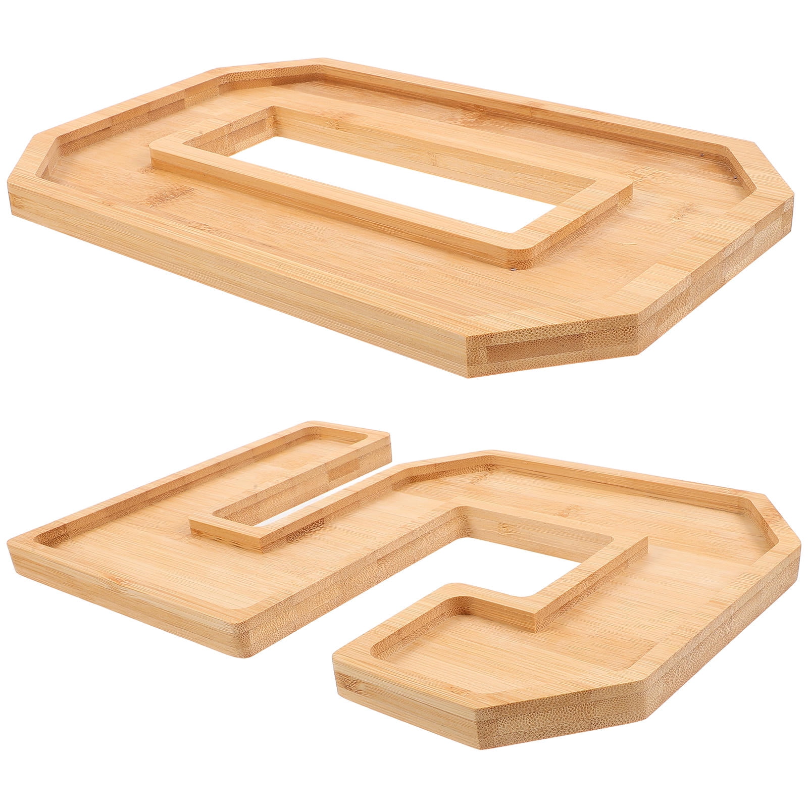 Topbathy 2Pack Number Shape Wooden Tray for Fruit and Snack Serving in ...