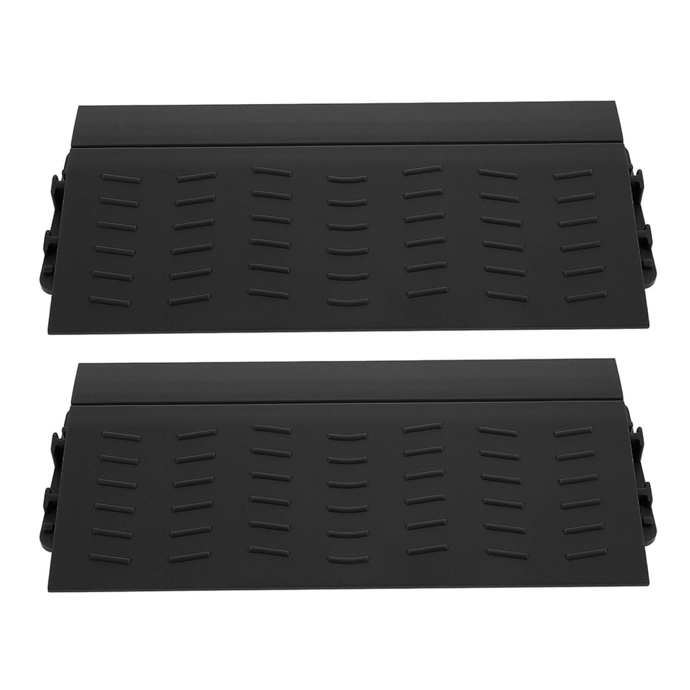 Topbathy 2Pcs Black Plastic Ramp Floor Transition Strip Ramp For Home ...