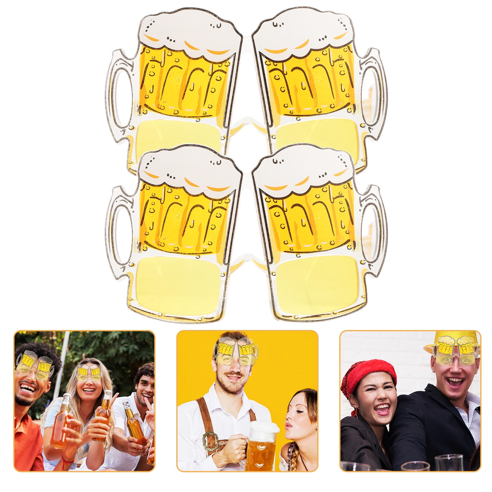 Topbathy 2Pcs Per Set Children Beer Mug Eyeglasses Plastic Costume ...