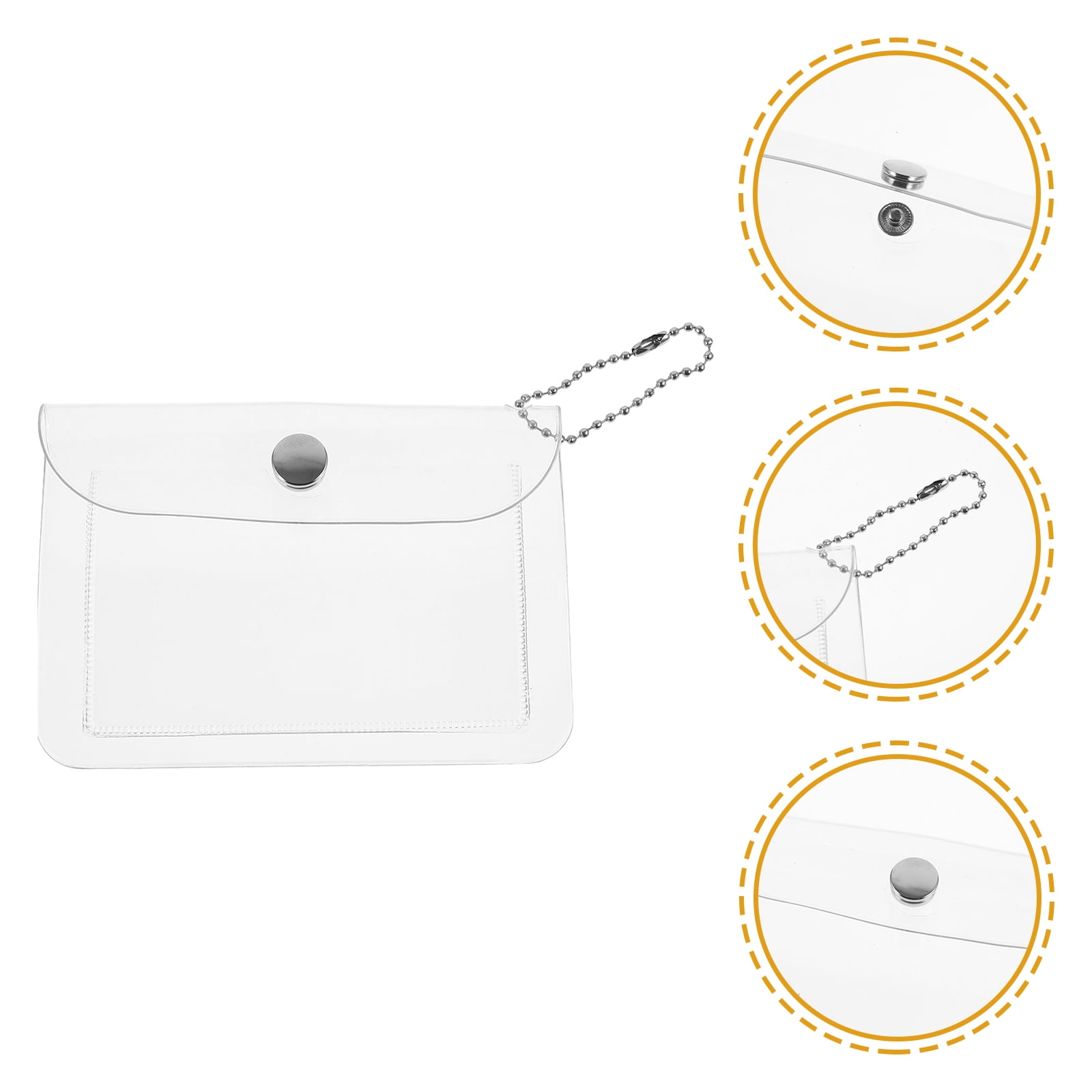 Topbathy 2Pcs Practical Cards Storage Pouch Transparent PVC Coin Purse ...