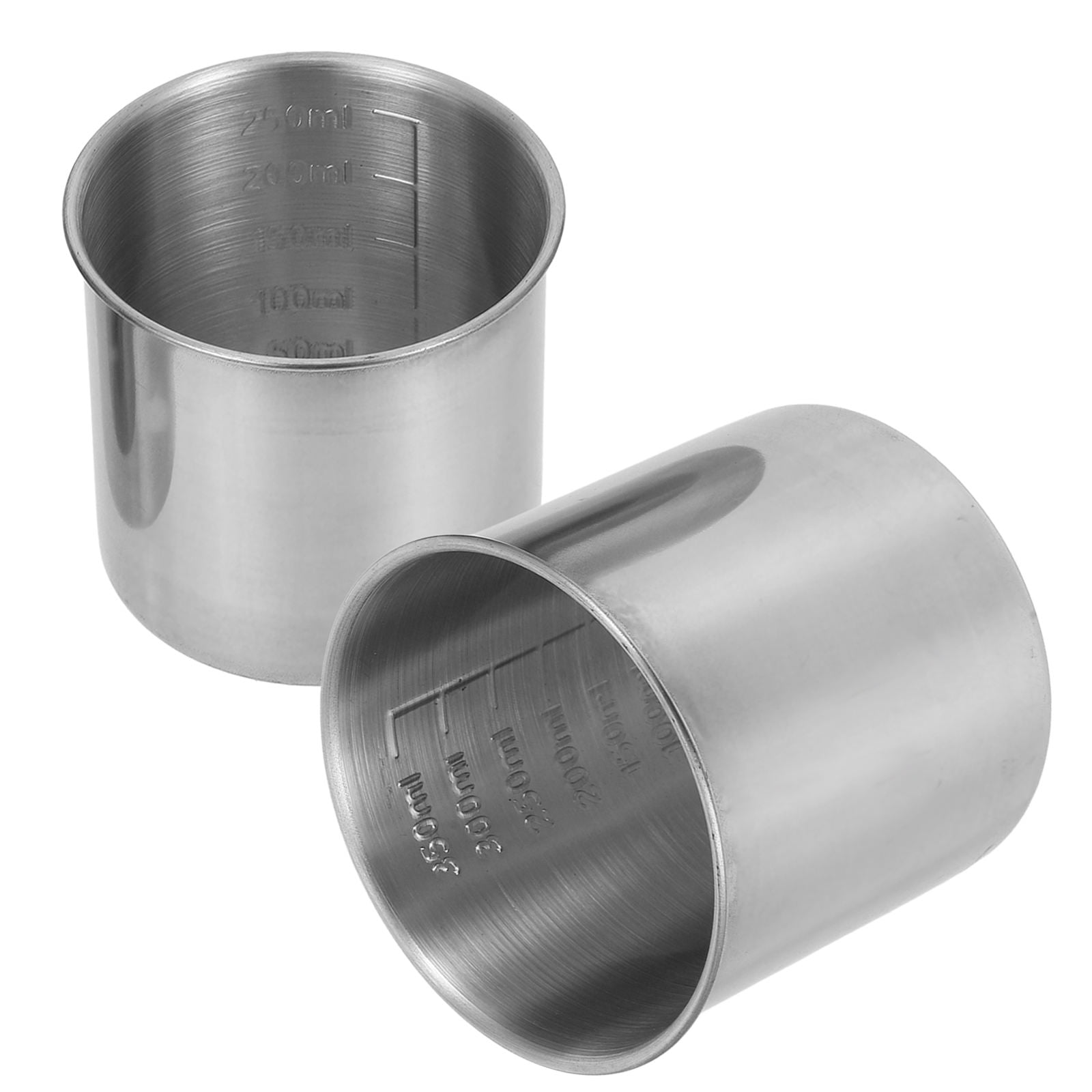 Topbathy 2pcs Home Measuring Cup Stainless Steel Accurate Measuring ...