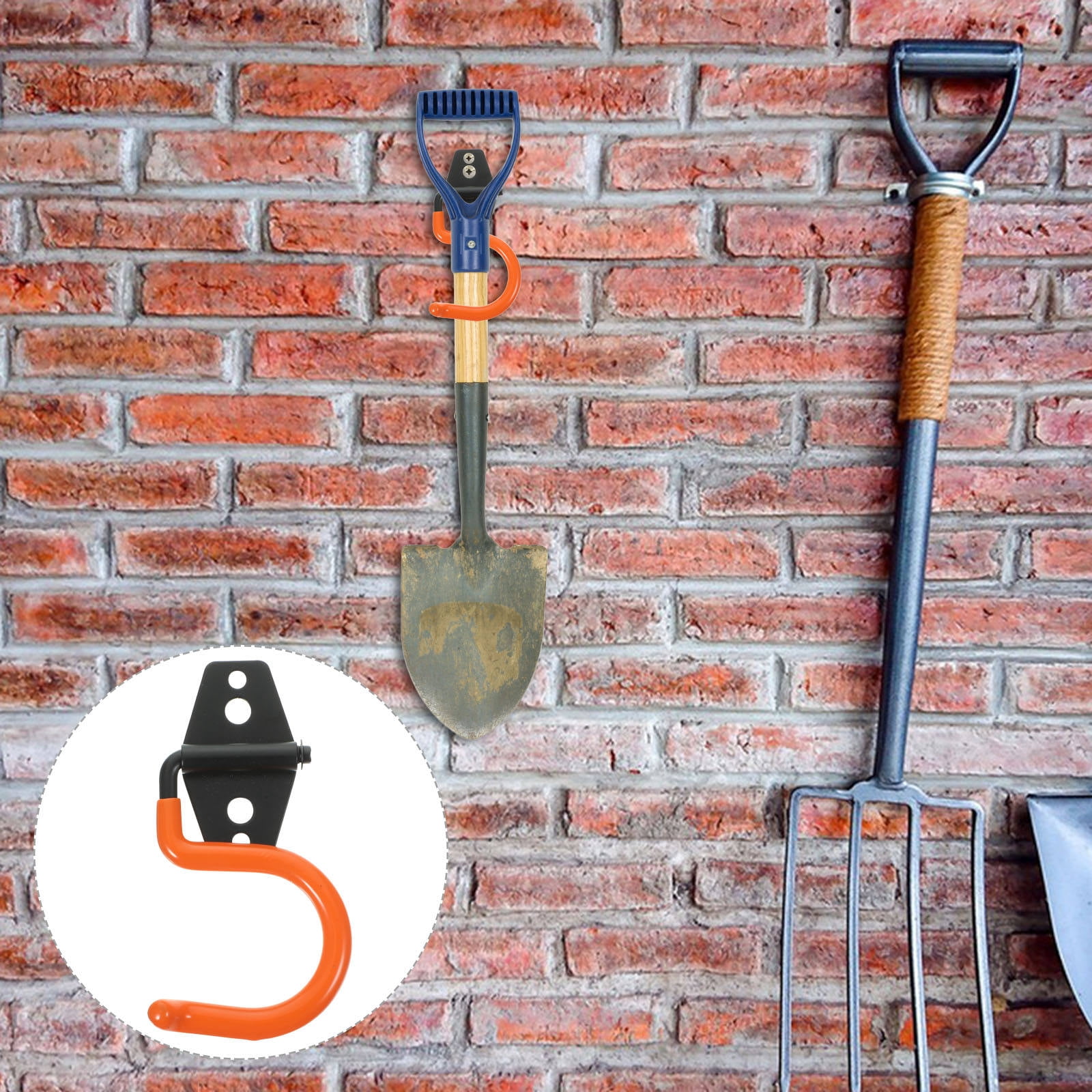 Topbathy 3Pcs Heavy Duty Iron Garage Hook Garden Tool Organizer for ...