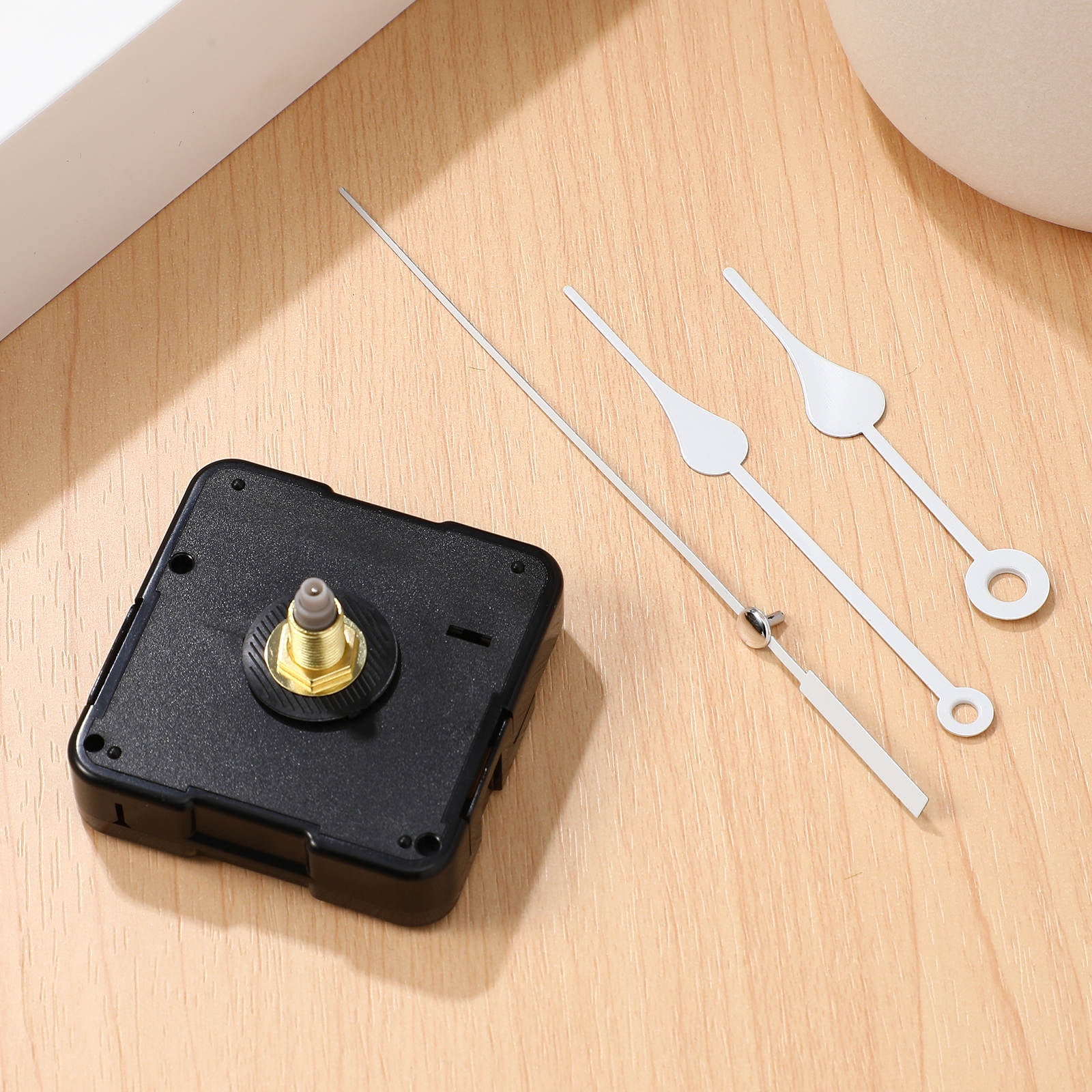 Topbathy 4 Sets Clock Mechanism Short Shaft with Mini Clock Hands White ...