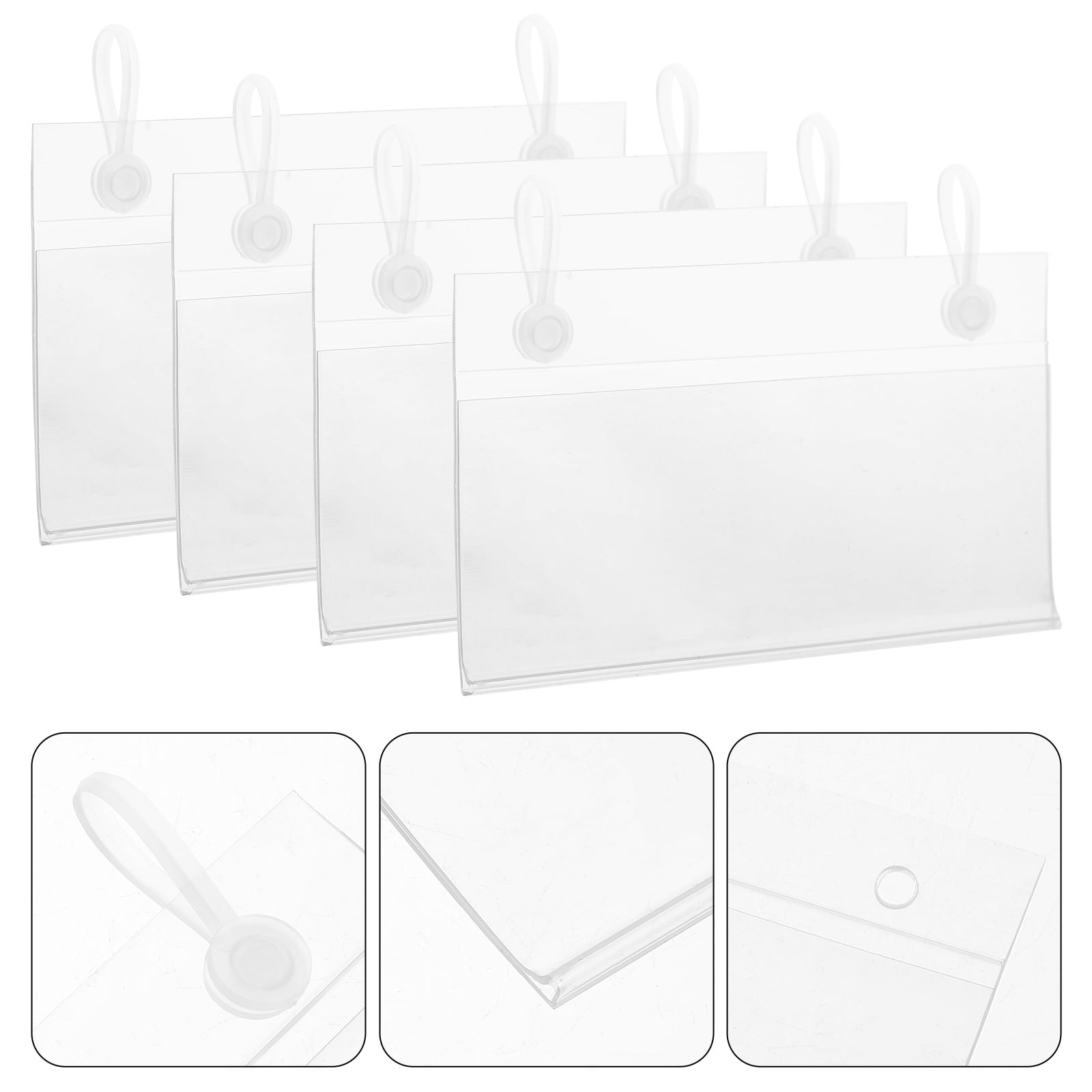 Topbathy 50Pcs Price Card Holder for Shops Clear Plastic Label Holders ...