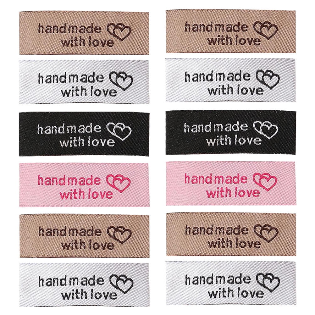 Topbathy 80pcs Handmade Double Heart Clothing Collar Labels for DIY ...