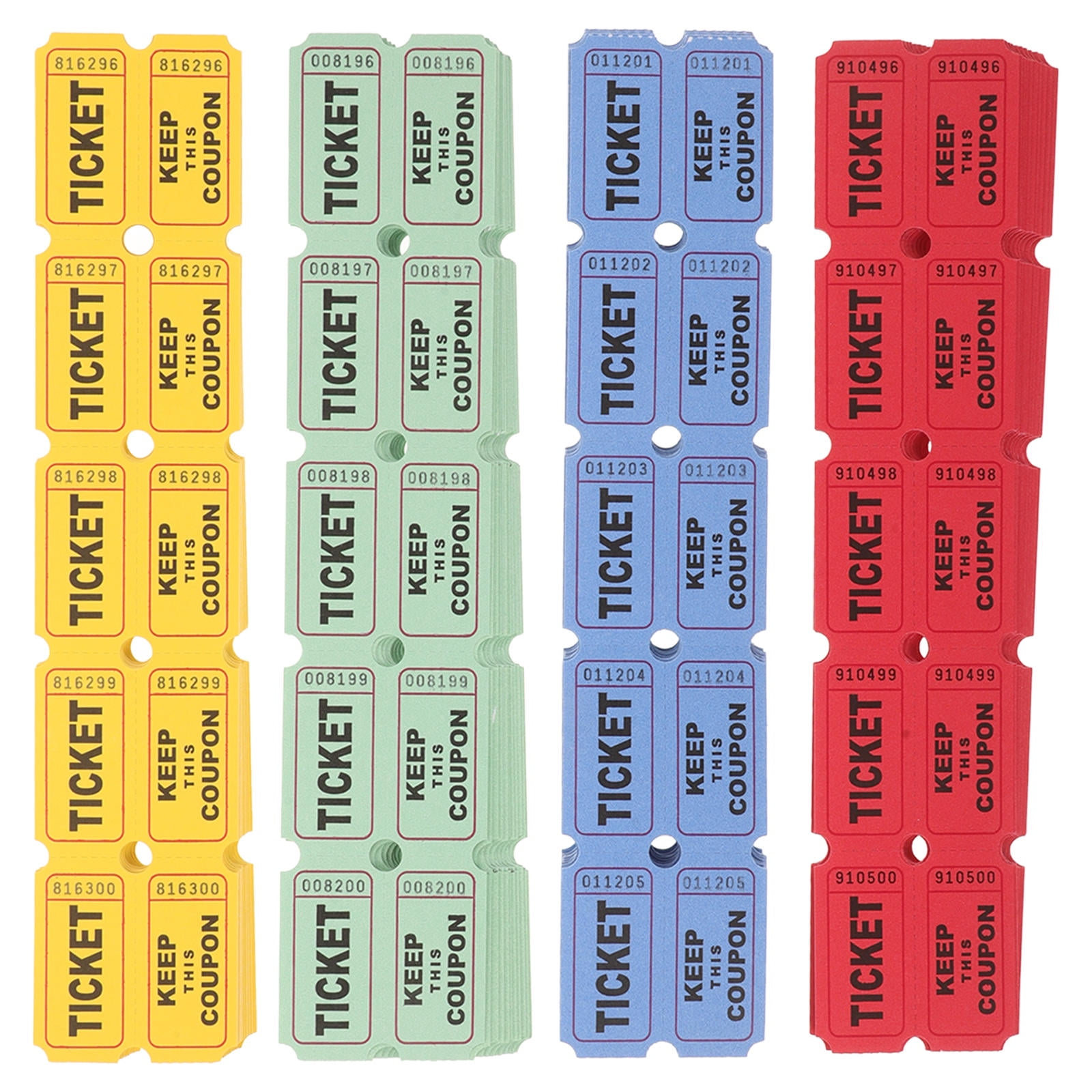Topbathy Colorful Raffle Tickets 400Set for Event Management and ...