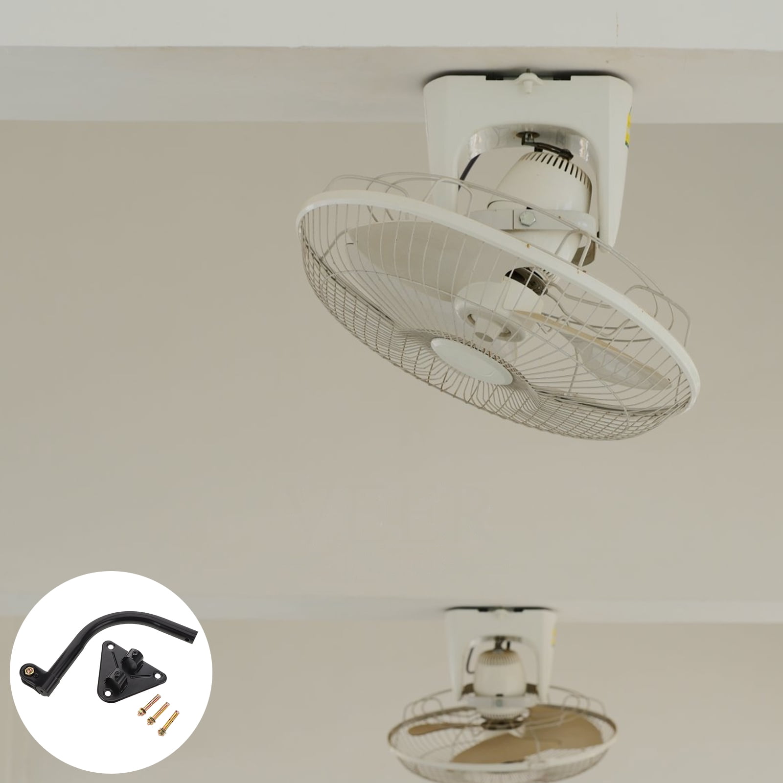 Topbathy Wall Fan Installation Bracket Iron 1 Set 12.6x8.3x1.4in ...