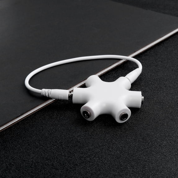 Topbathy Portable 5-Way White Audio Splitter Earphone Connector for ...