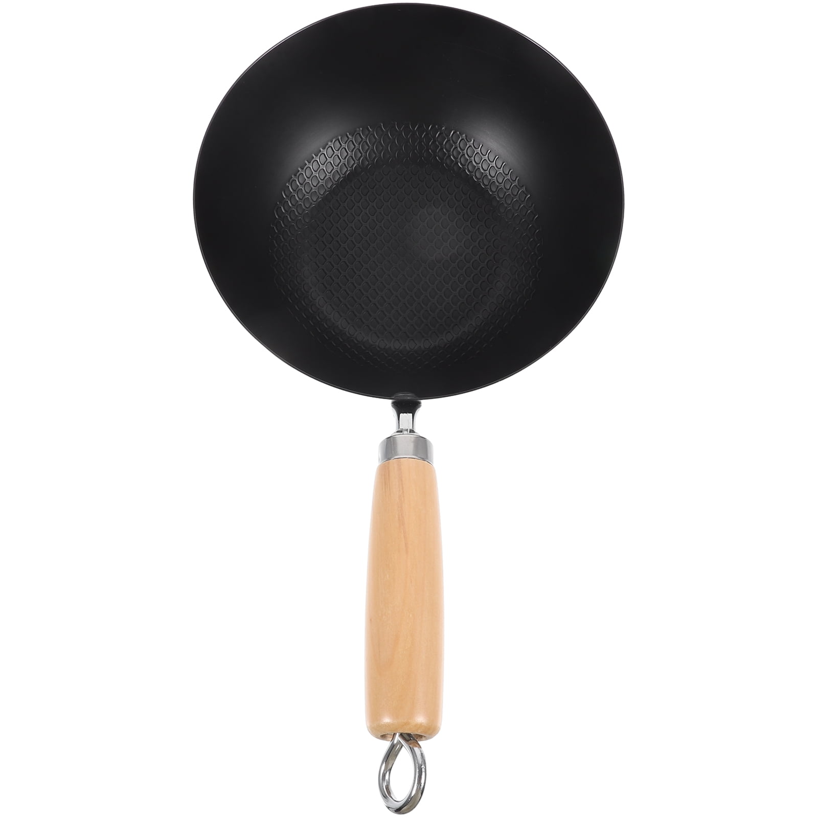 Topbathy Nonstick Wok Wrought Iron Simple Design Cooking for Families ...