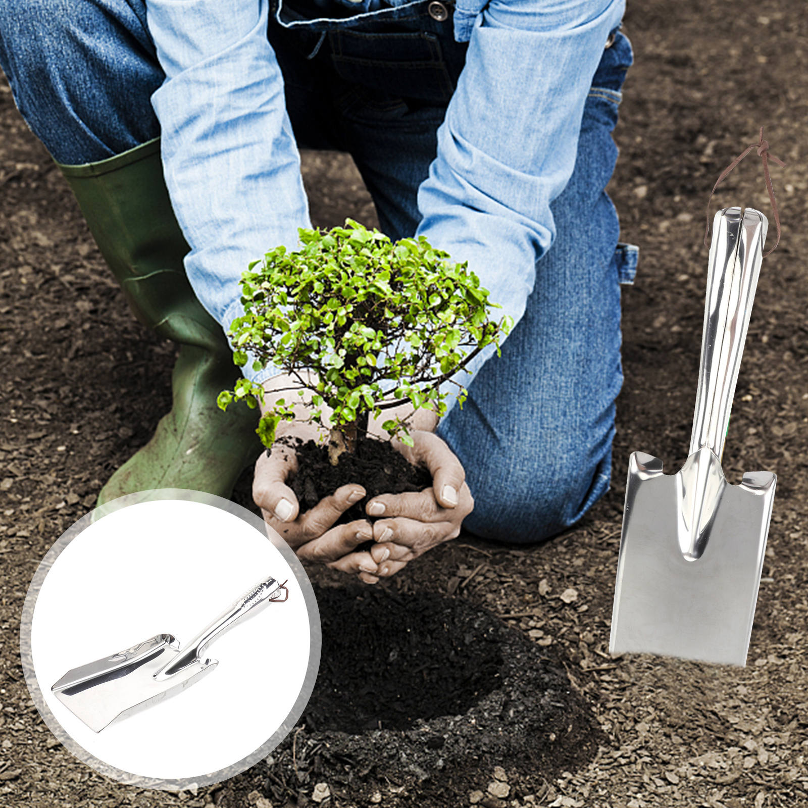 Topbathy Sturdy Stainless Steel Shovel for Garden Use Durable and Rust ...