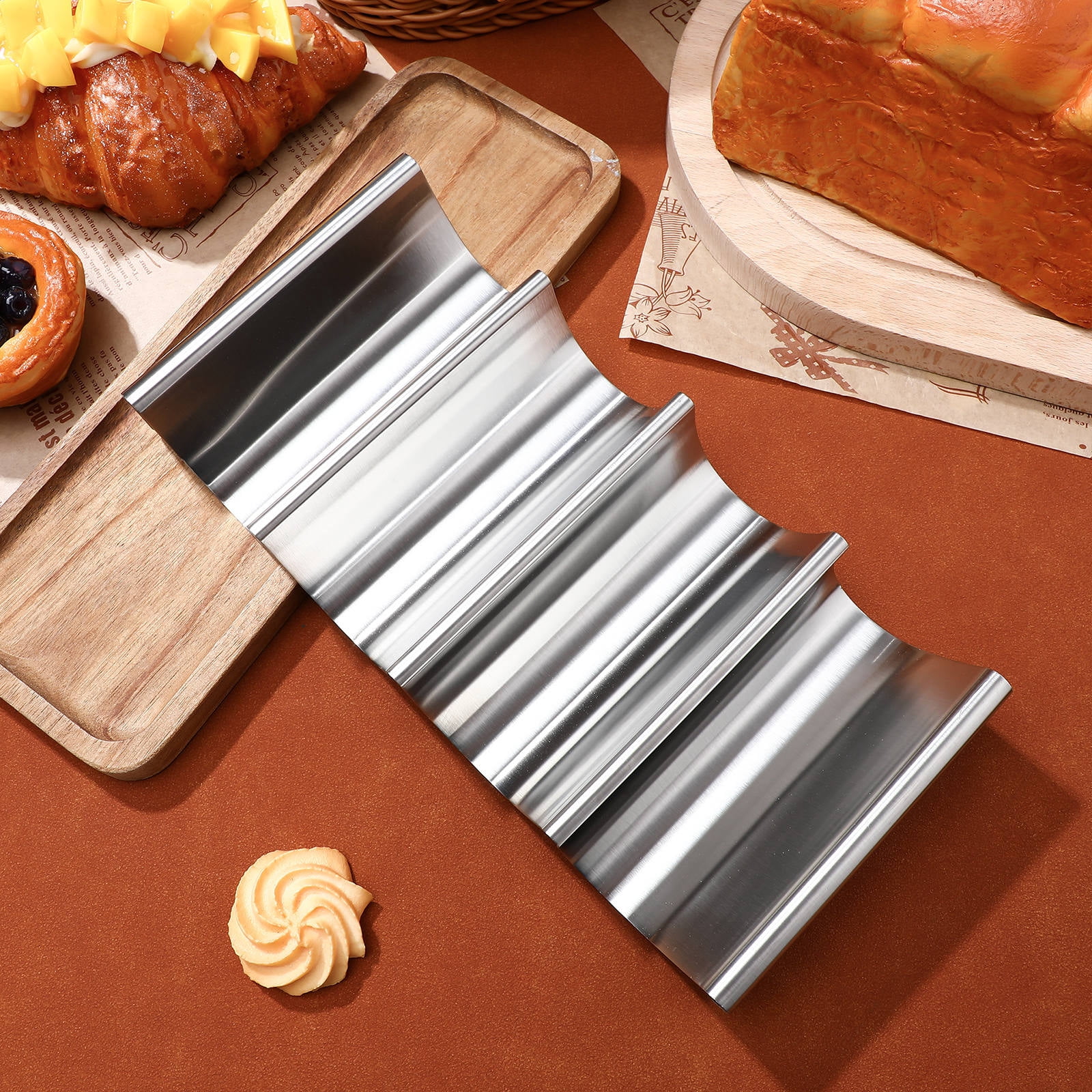 Topbathy Stainless Taco Holder Rectangular Food Storage Stainless Steel ...