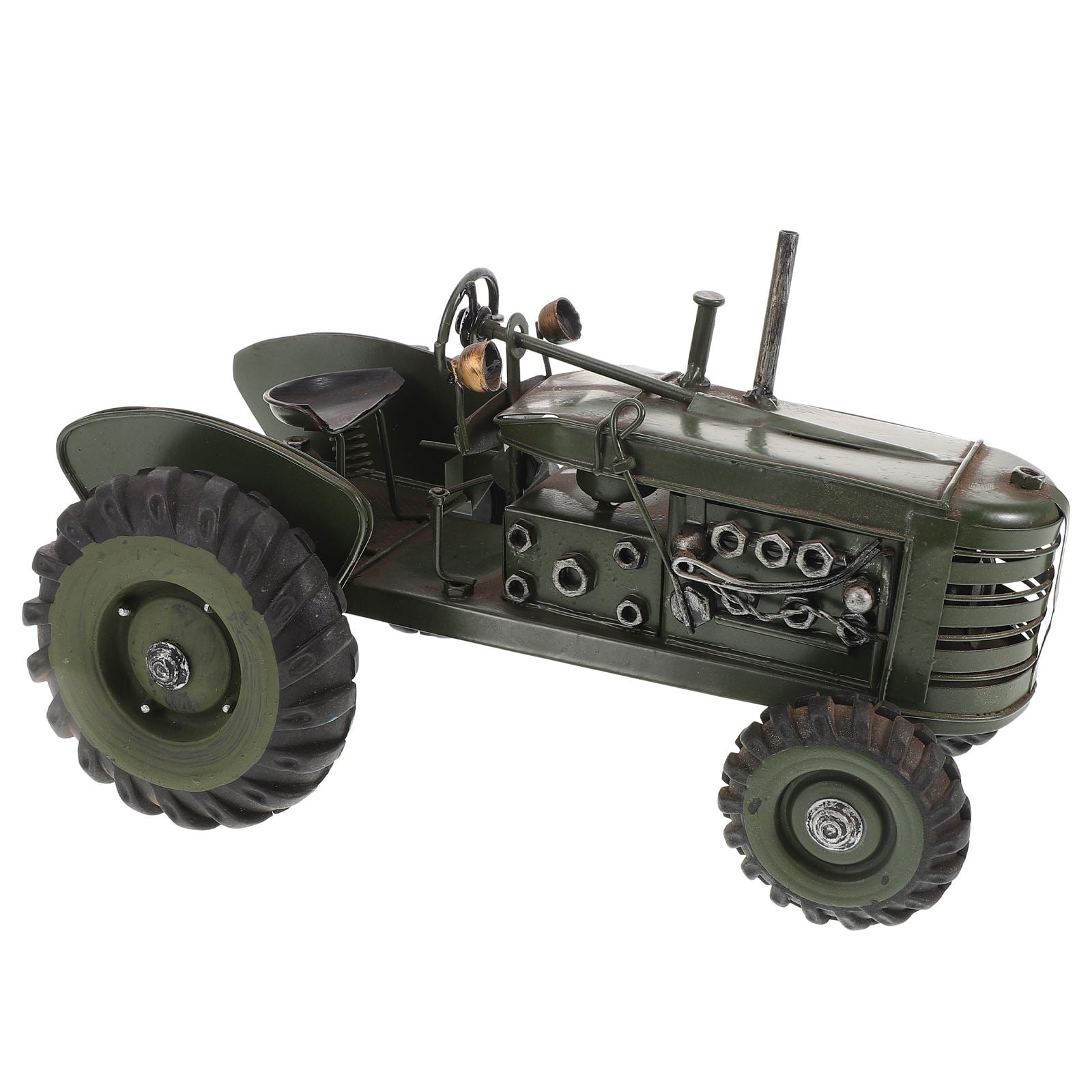 Topbathy Vintage Tractor Figurine 1Set Home Office Decor Iron Material ...