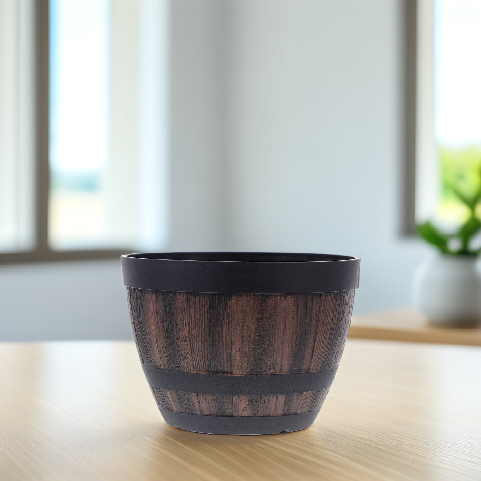 Topbathy Vintage Flower Pot Deep Black High Density Resin 1Pack For ...