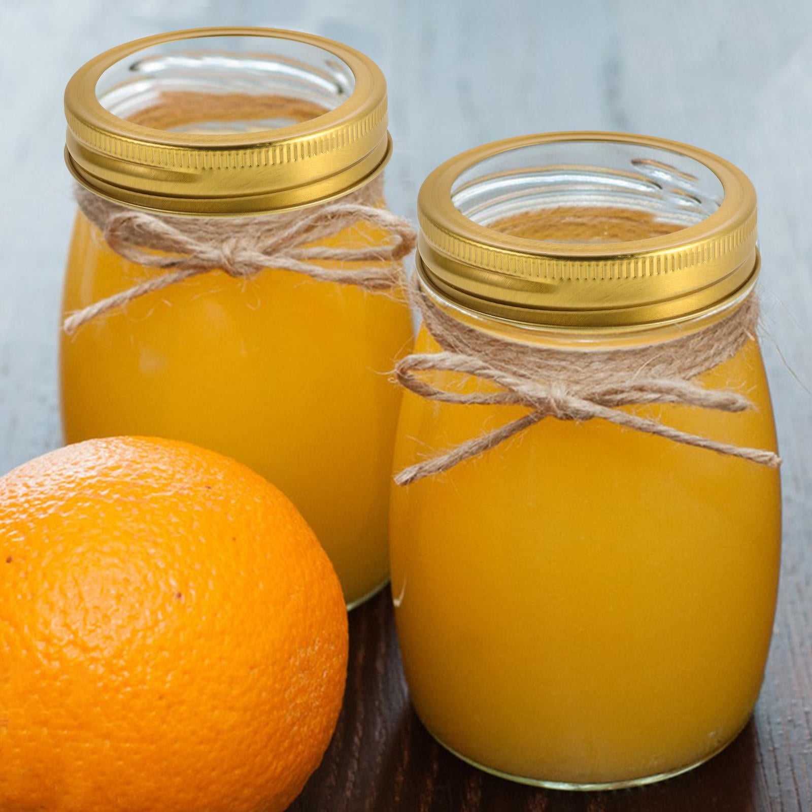 Topbathy Wide Mouth Canning Rings 24Pack Golden Tinplate Mason Jar Lids ...