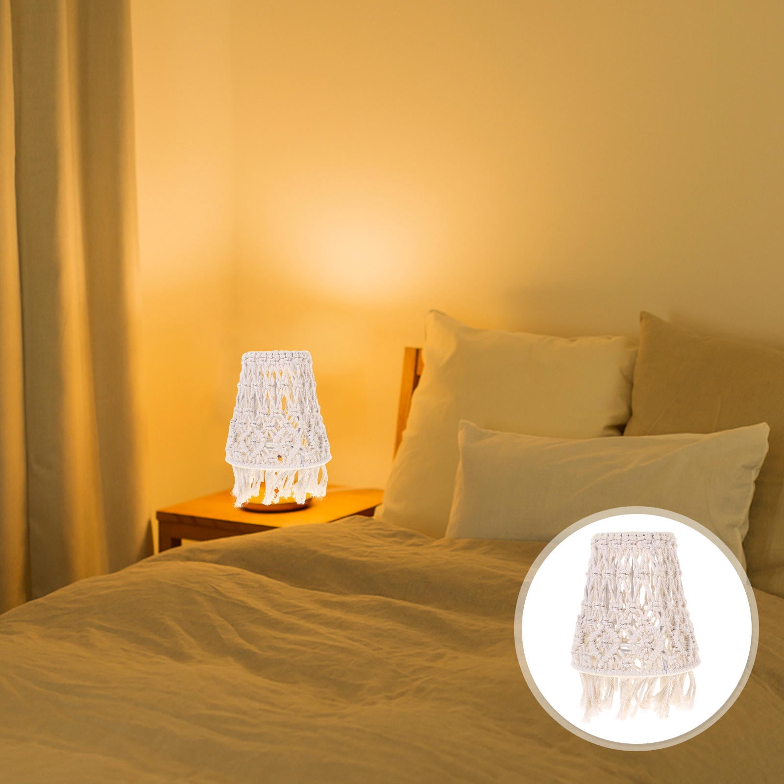 Topbathy Woven Lamp Shade Cover for Table Lamps Eye Caring Design for ...