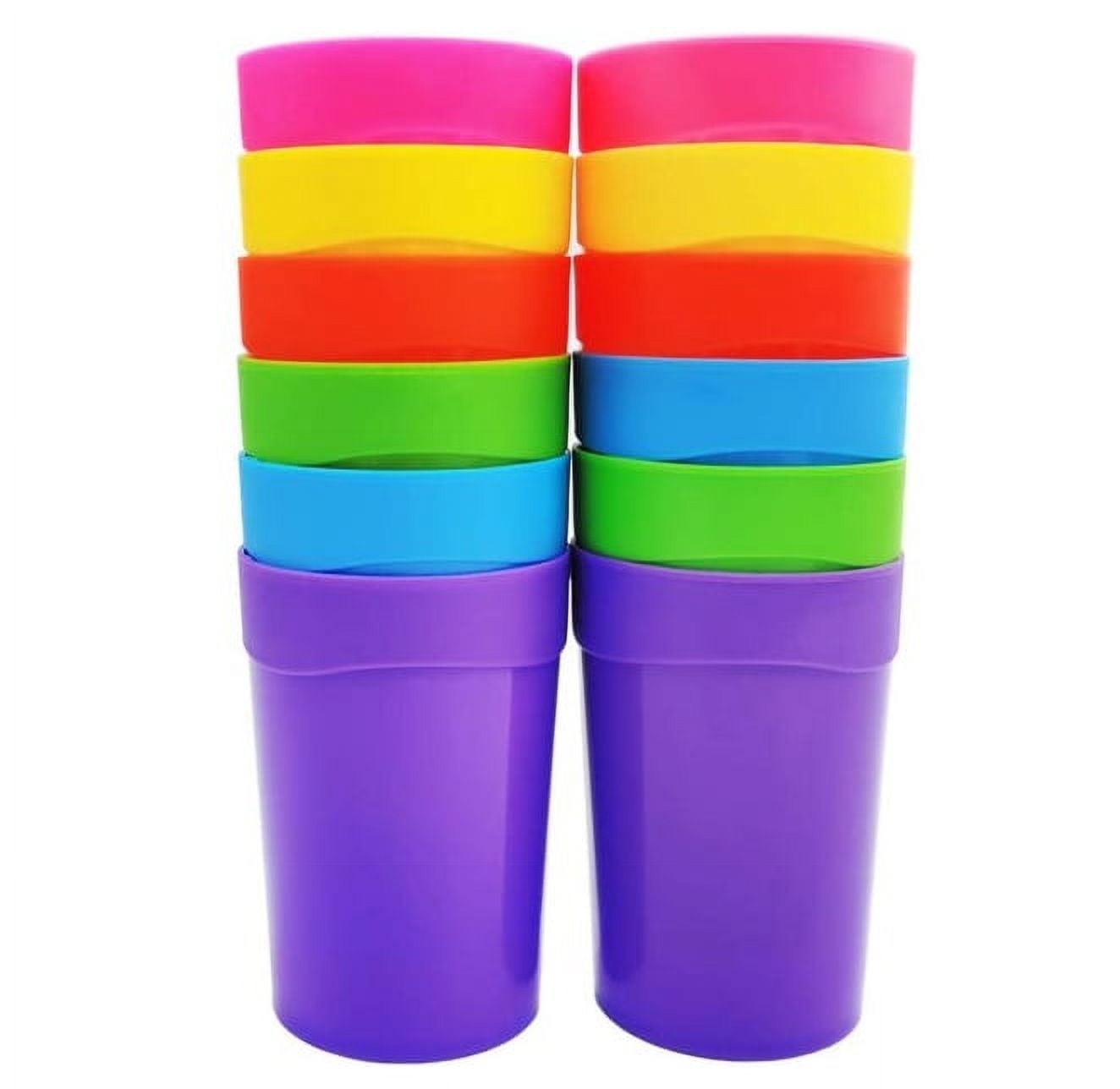 Topboutique 12Pcs Reusable Plastic Cups 400ml Small Plastic Drinking ...