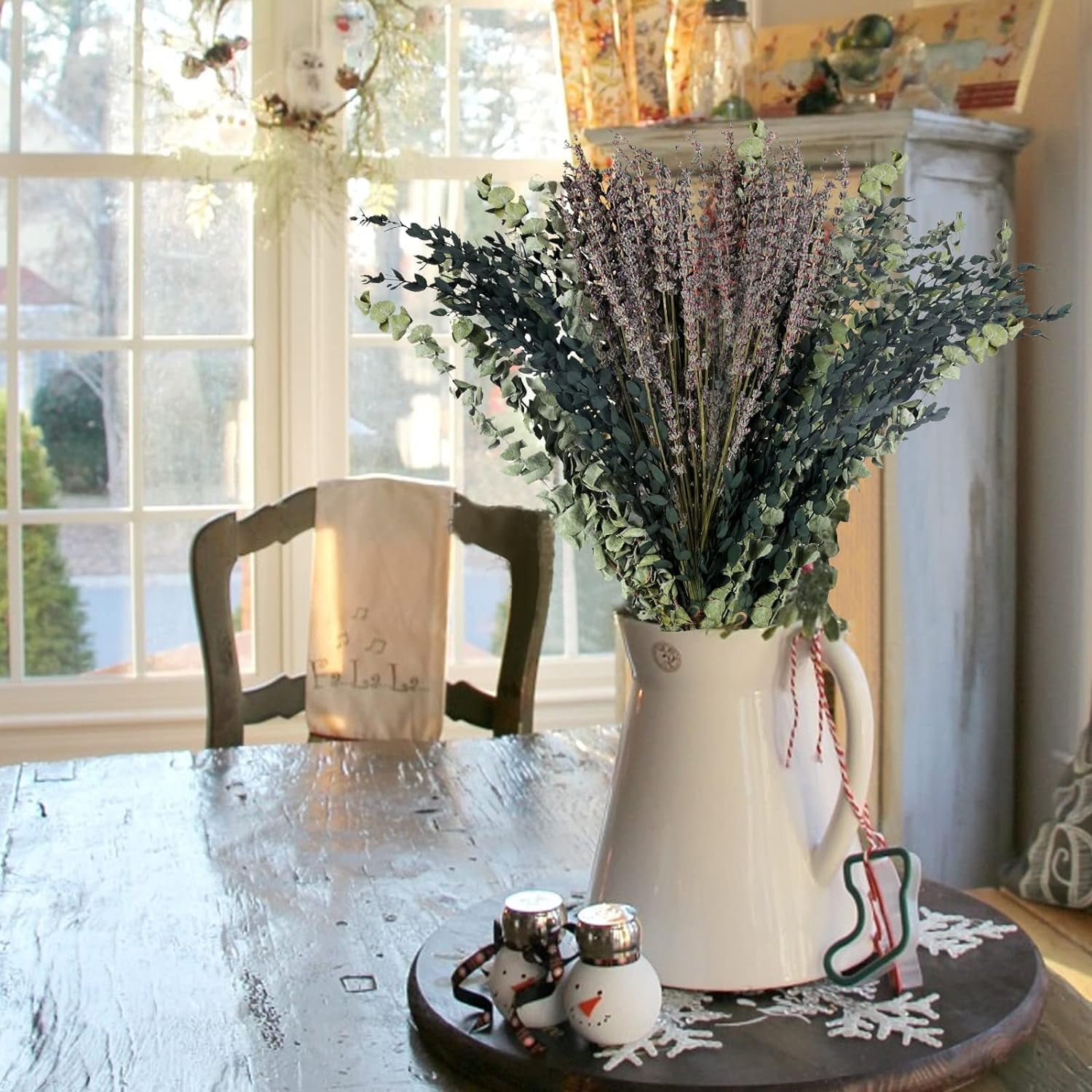 Topboutique 16 Pcs Mix Eucalyptus & Lavender Bundle for Shower Hanging Dried Eucalyptus Stems 17 ...