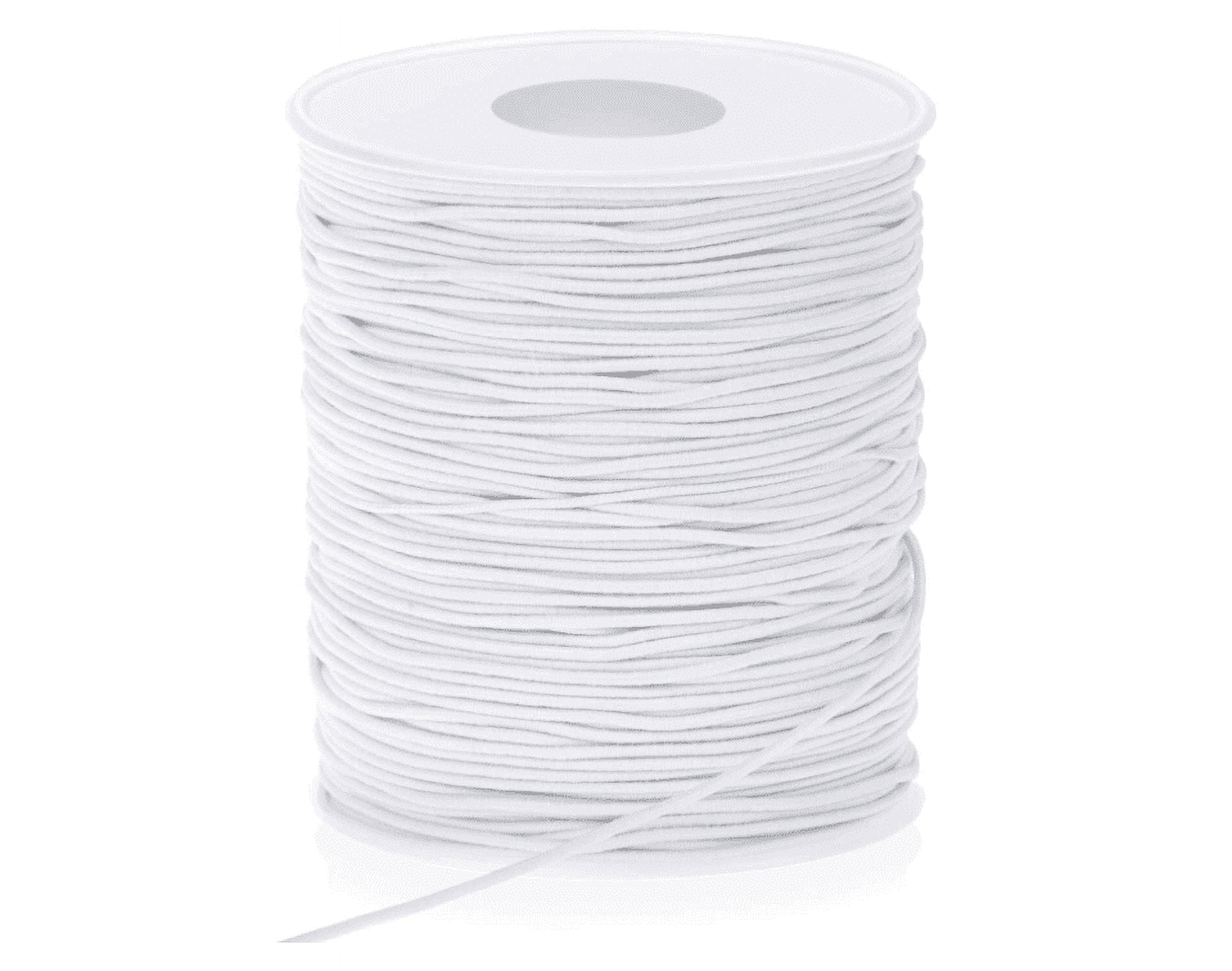 Topboutique 1MM Soft white Elastic Cord for Sewing Face Masks, 1MM x ...
