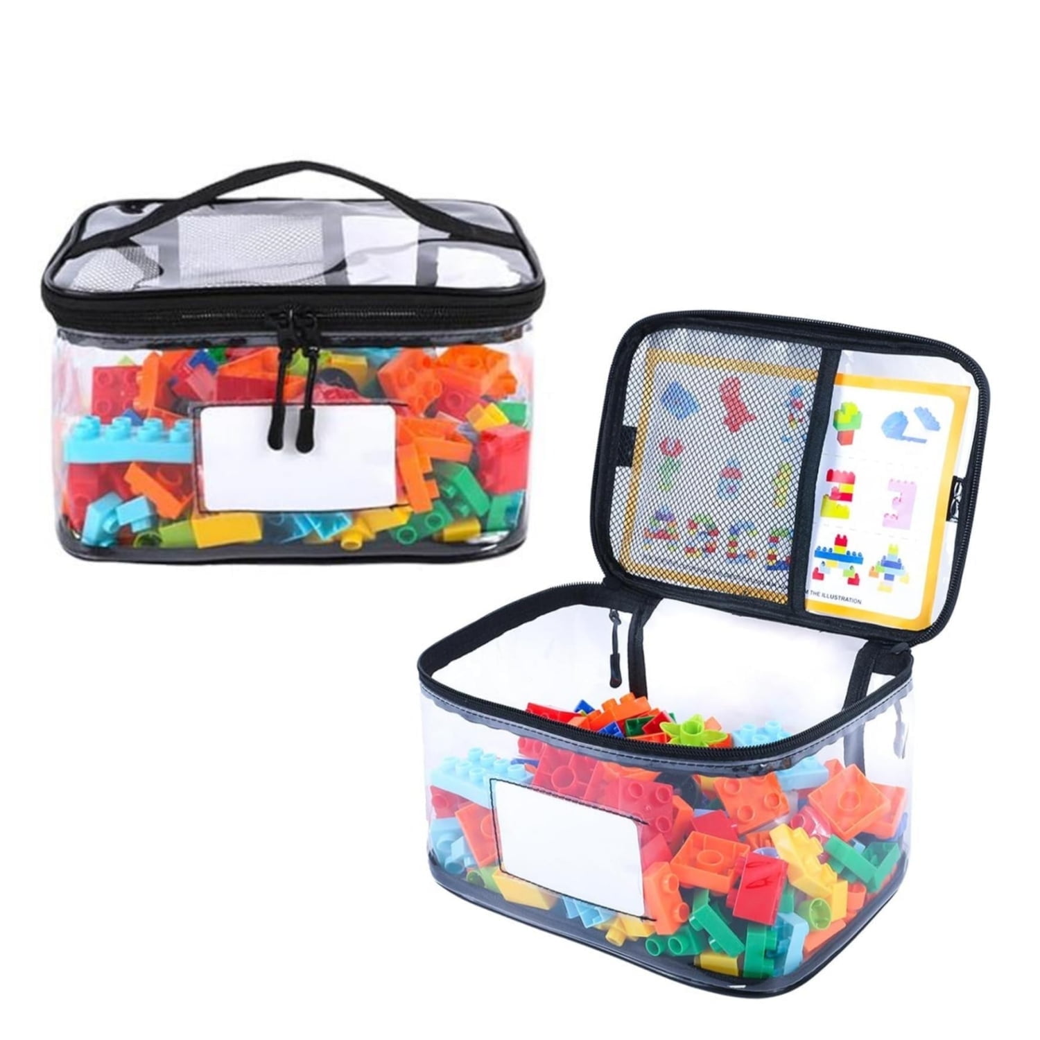 Topboutique 2 Pcs Clear Toy Storage Bag PVC Waterproof Toy Organizer ...