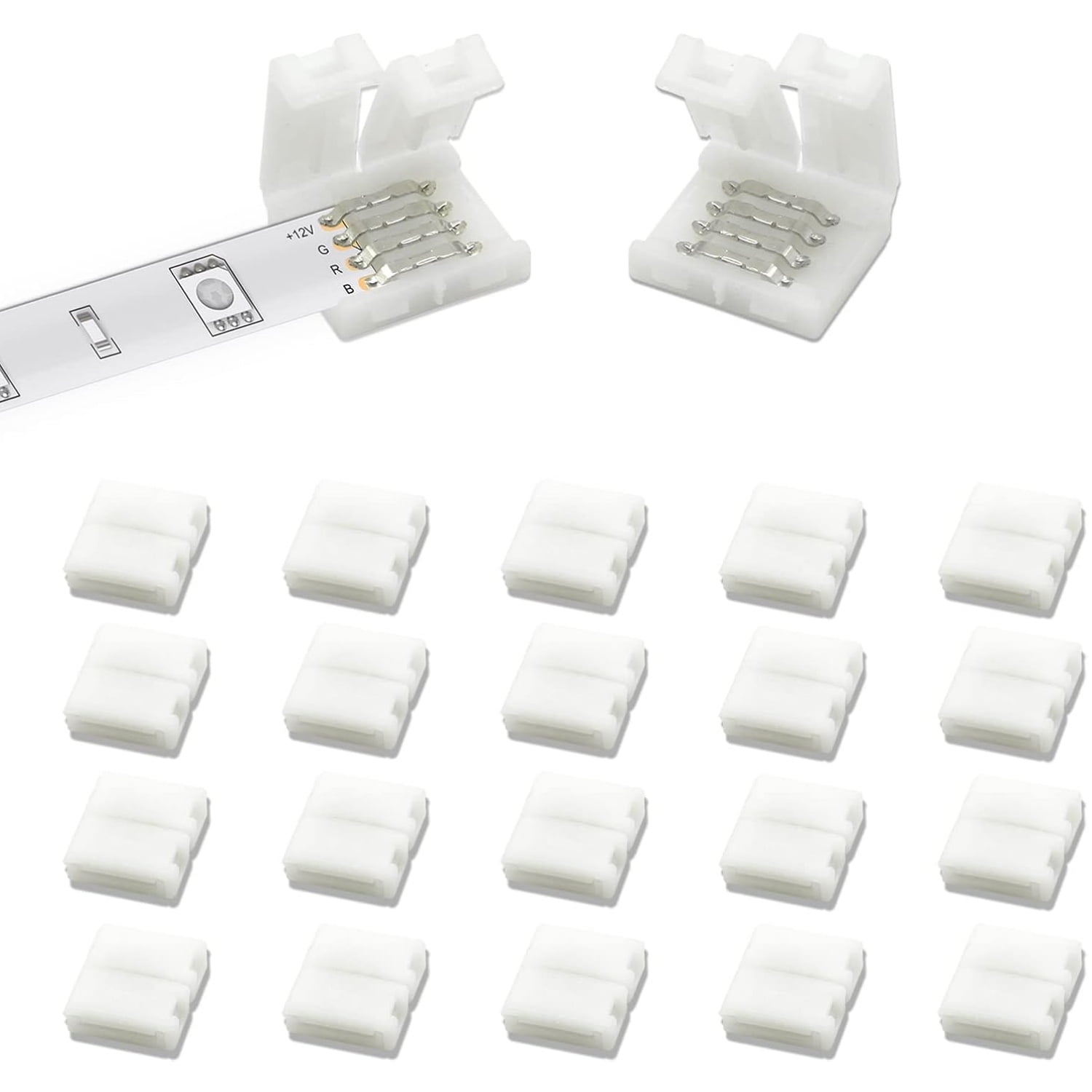 Topboutique 20 Pcs 4 Pin LED Connector LED Strip Connector LED Strip ...