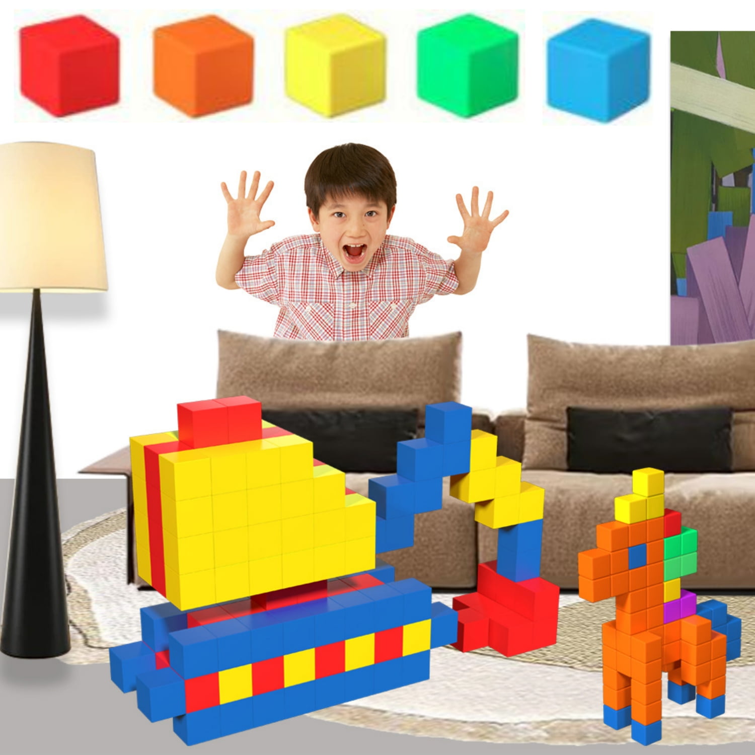 Topboutique 20 Pcs Magnetic Blocks,Magnetic Cube Toy,Magnetic Building ...