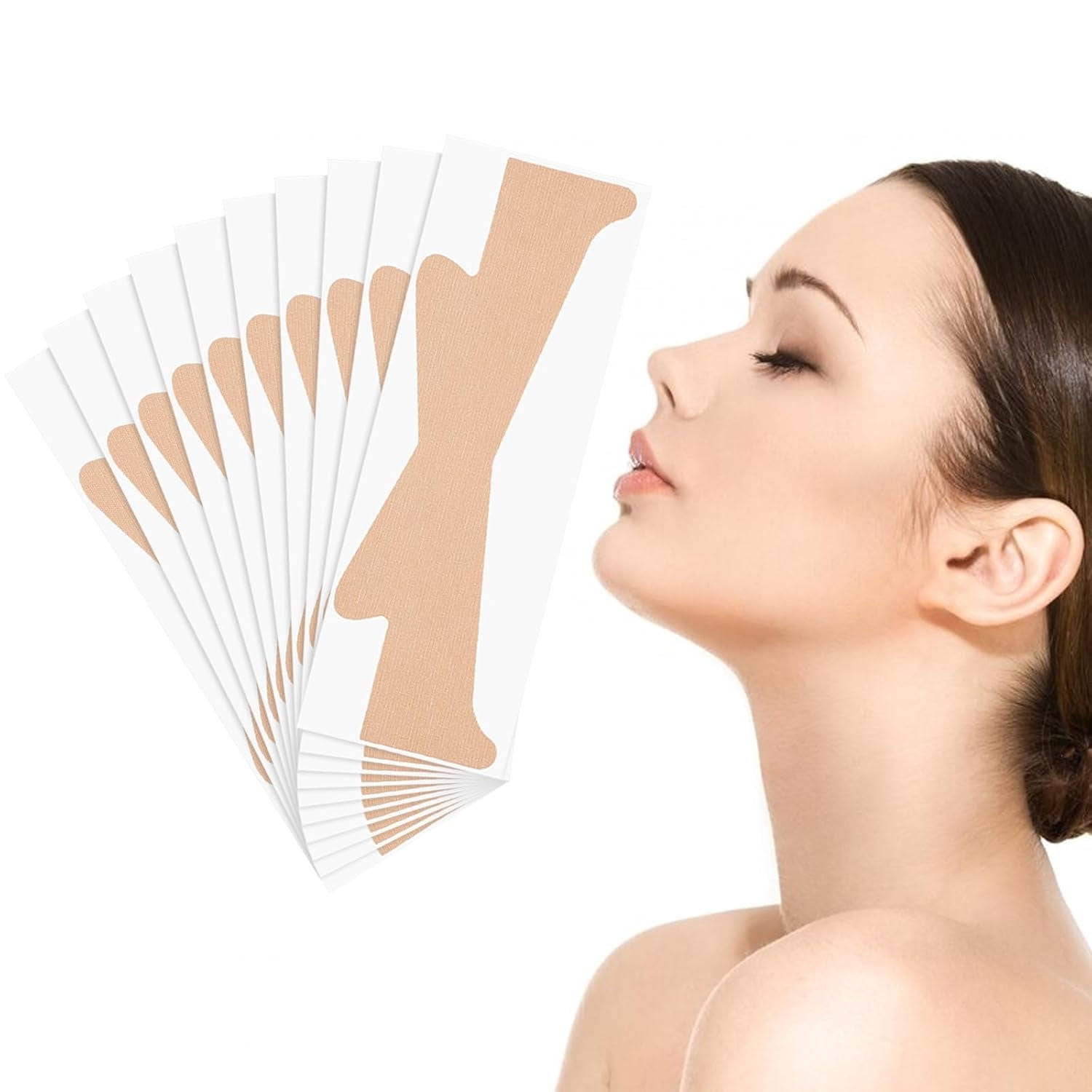 Topboutique 20 Pcs Neck Tape Lifting Invisible,Elastic Neck Wrinkle ...